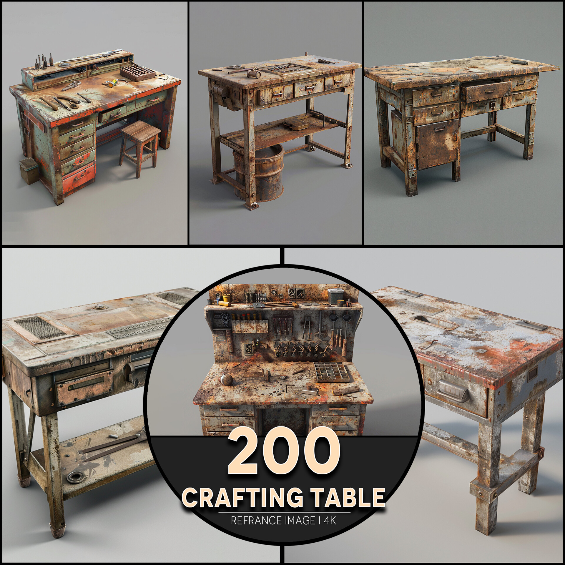 ArtStation - Crafting Table 4K Reference/Concept Images