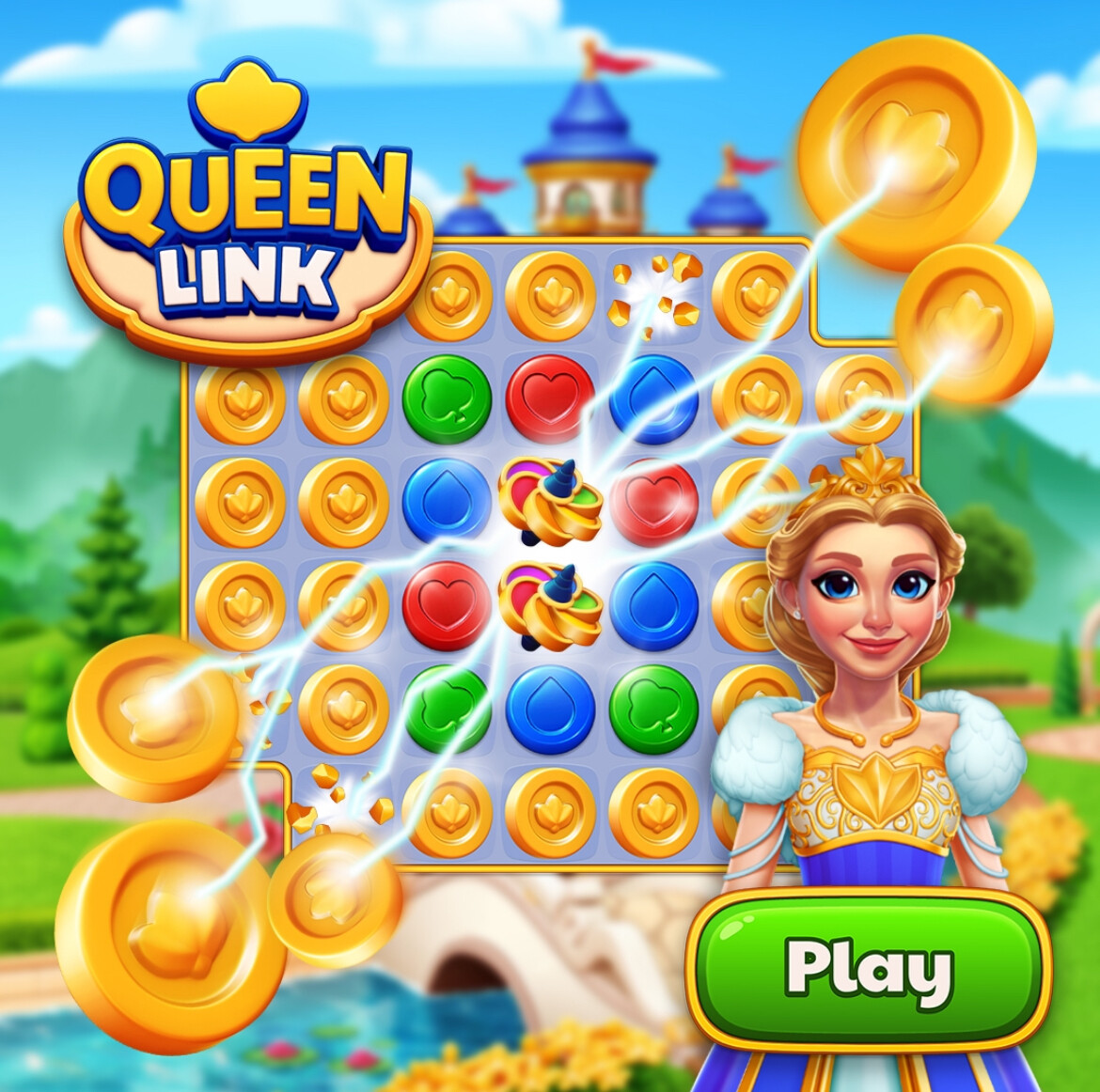 ArtStation - Queen Link / Match 3 Game - 3D Game Assets