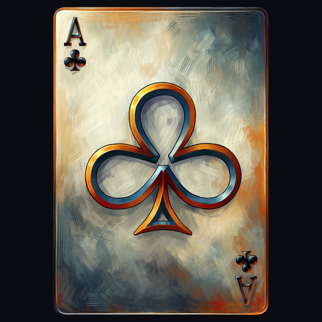 ArtStation - Playing card (clubs)