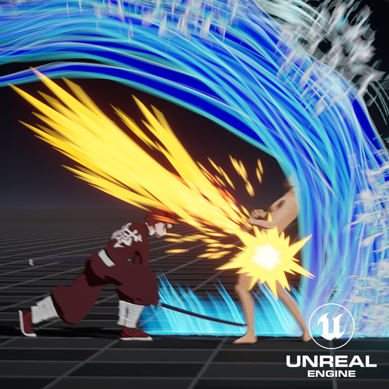 ArtStation - Water Breathing Attacks, Demon Slayer - Unreal Engine VFXs