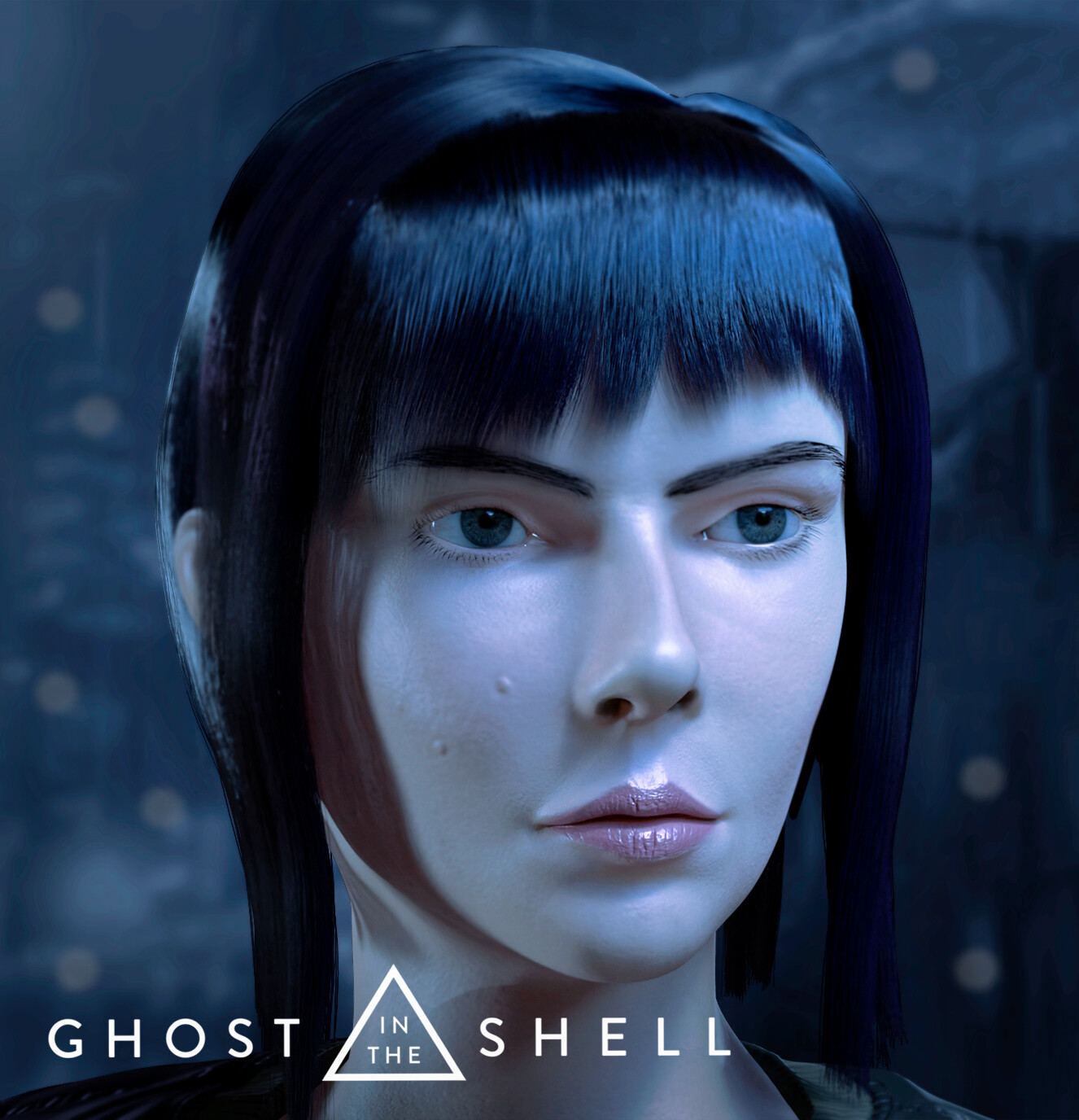 ArtStation - Scarlett Johanson - Ghost in the Shell fan art