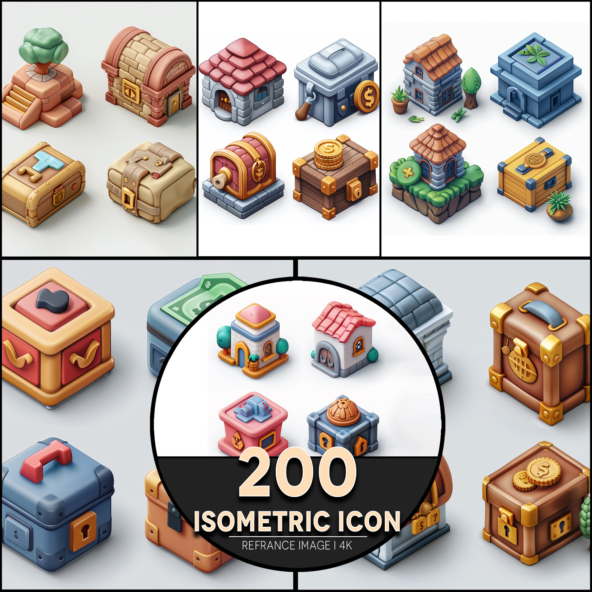 ArtStation - Isometric Icon 4K Reference/Concept Images