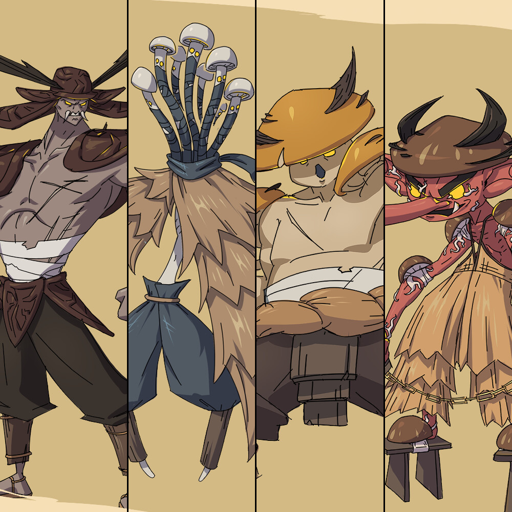 ArtStation - Character Designs - Mushroom Samurai