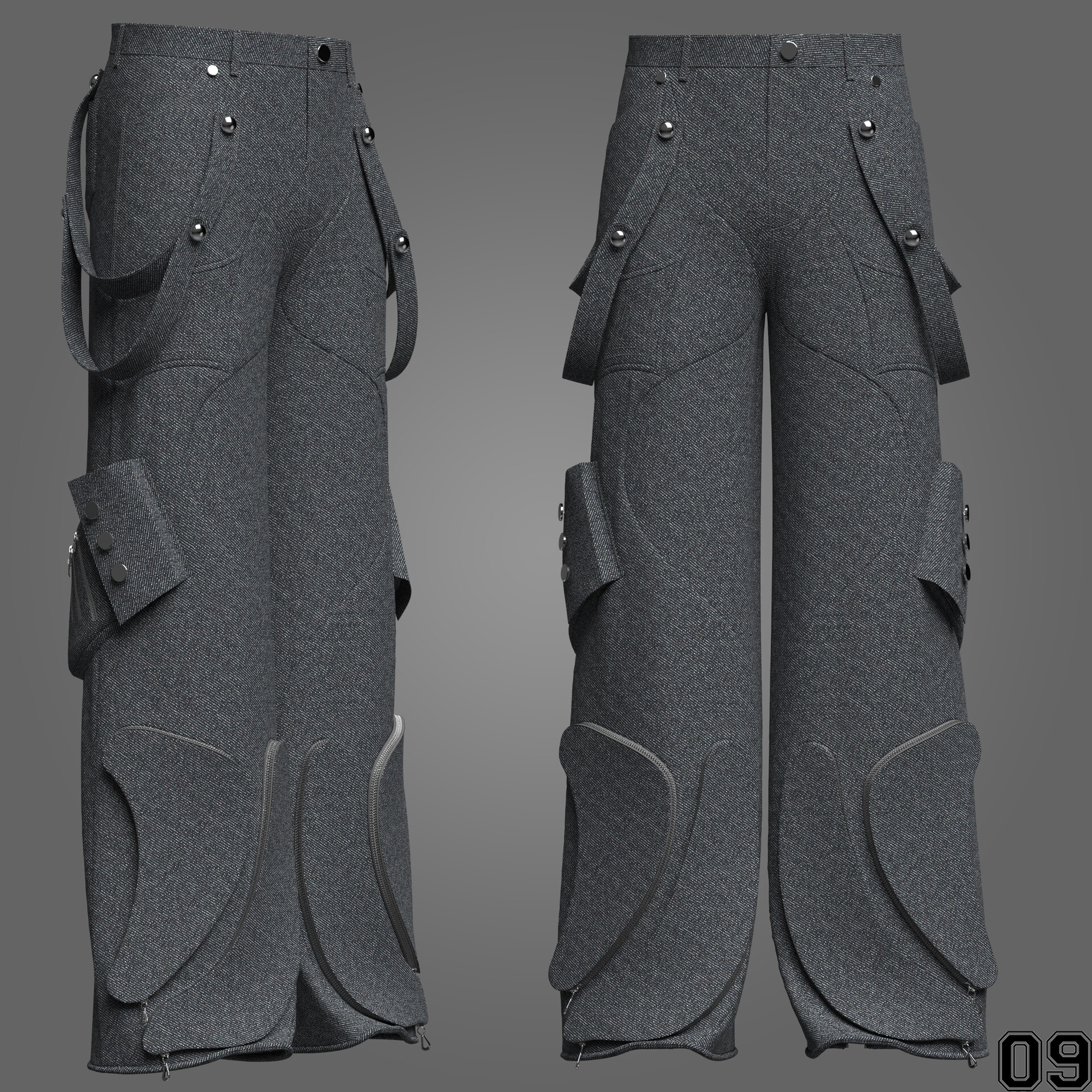 ArtStation - Mens Cargo Pant Model