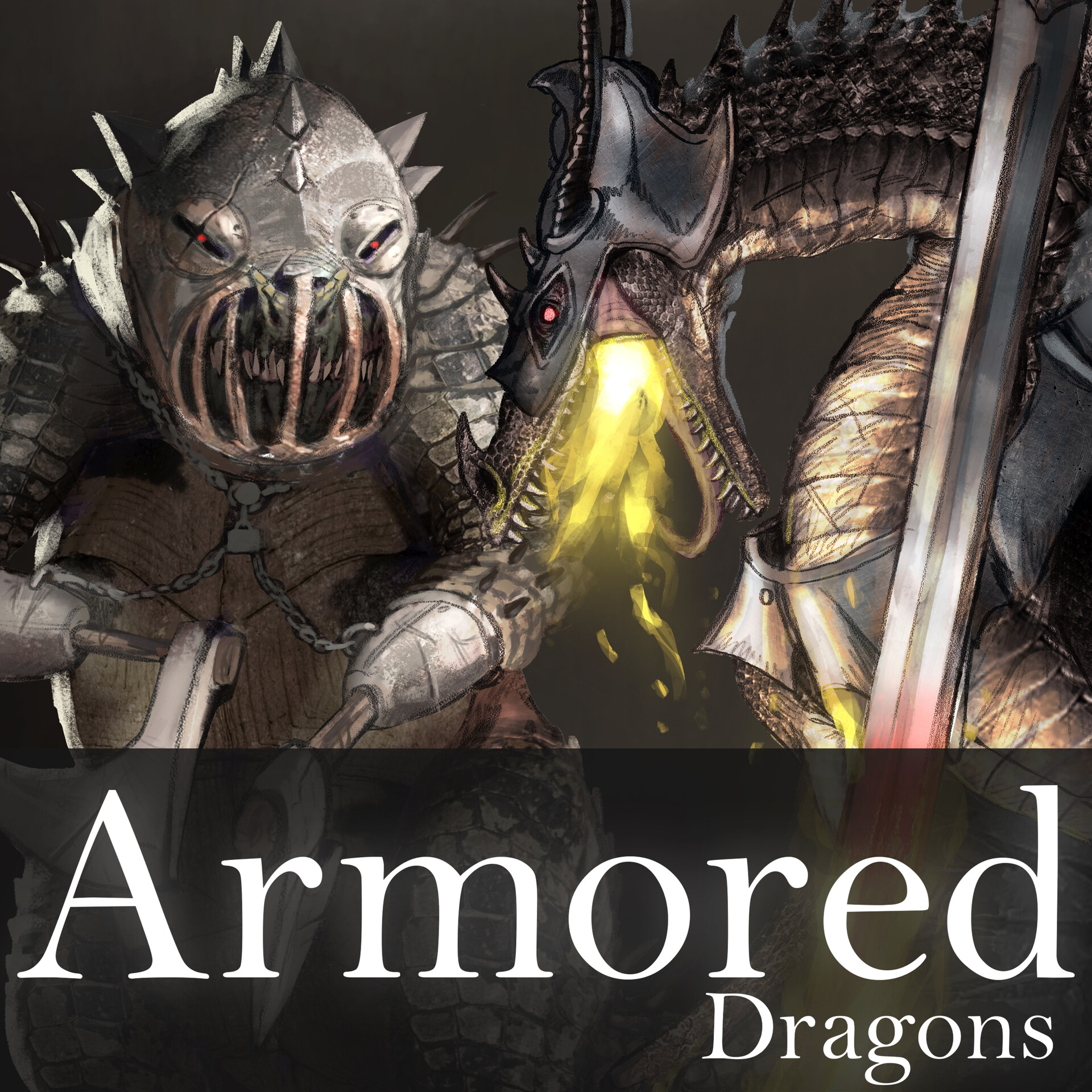 ArtStation - Armored Dragons