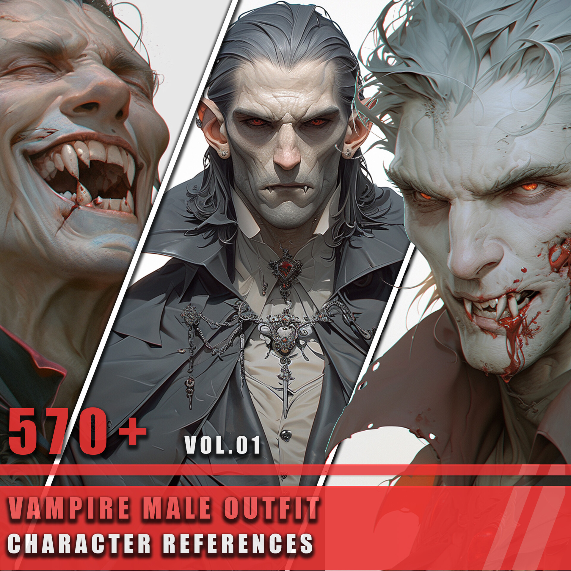 ArtStation - 570+ Vampire Male Outfit - Character References Vol.01