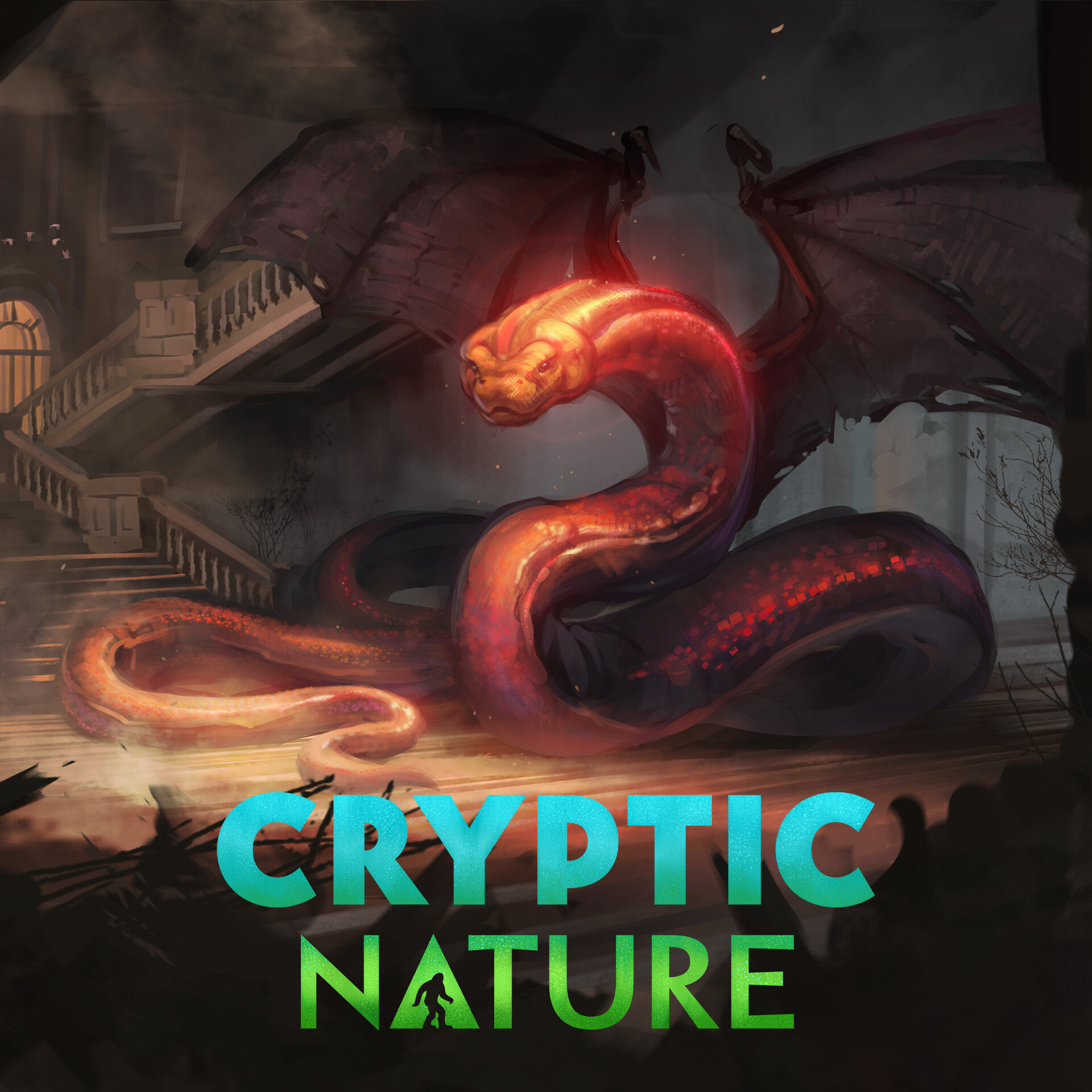 ArtStation - Cryptic card. Vouivre