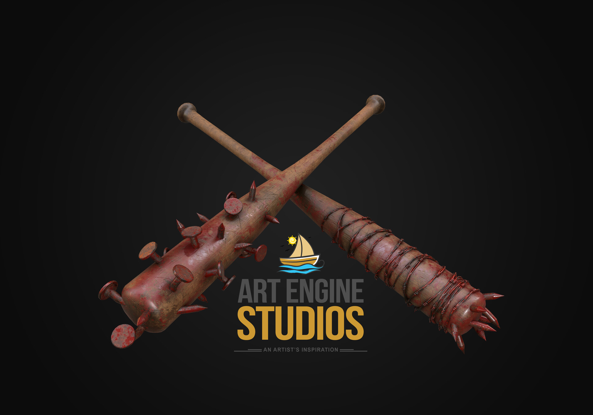 ArtStation - Bloody Baseball Bat