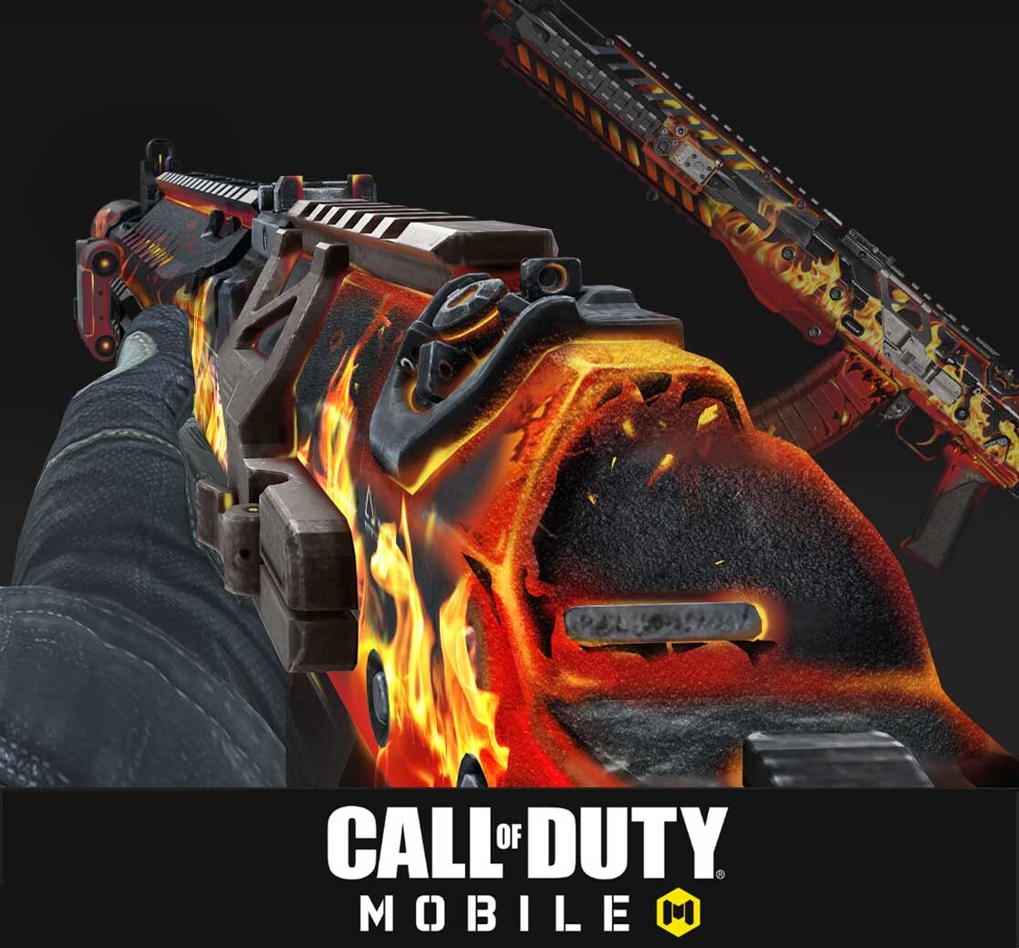 ArtStation - call of duty mobile Flame painted skin 火焰涂装皮肤设计