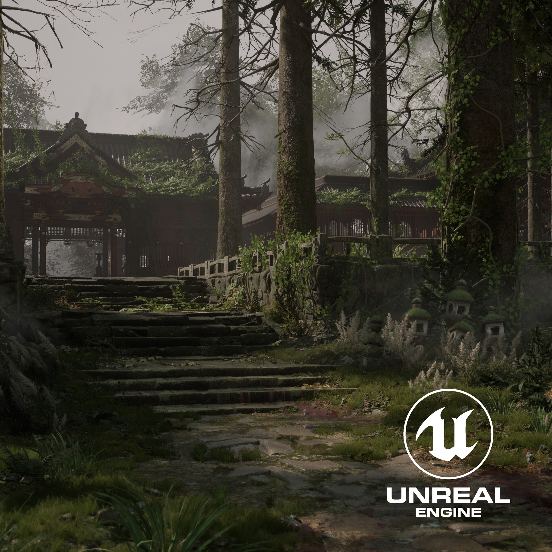 ArtStation - Abandoned Temple-Unreal Engine-Ghost of Tsushima Fan Art