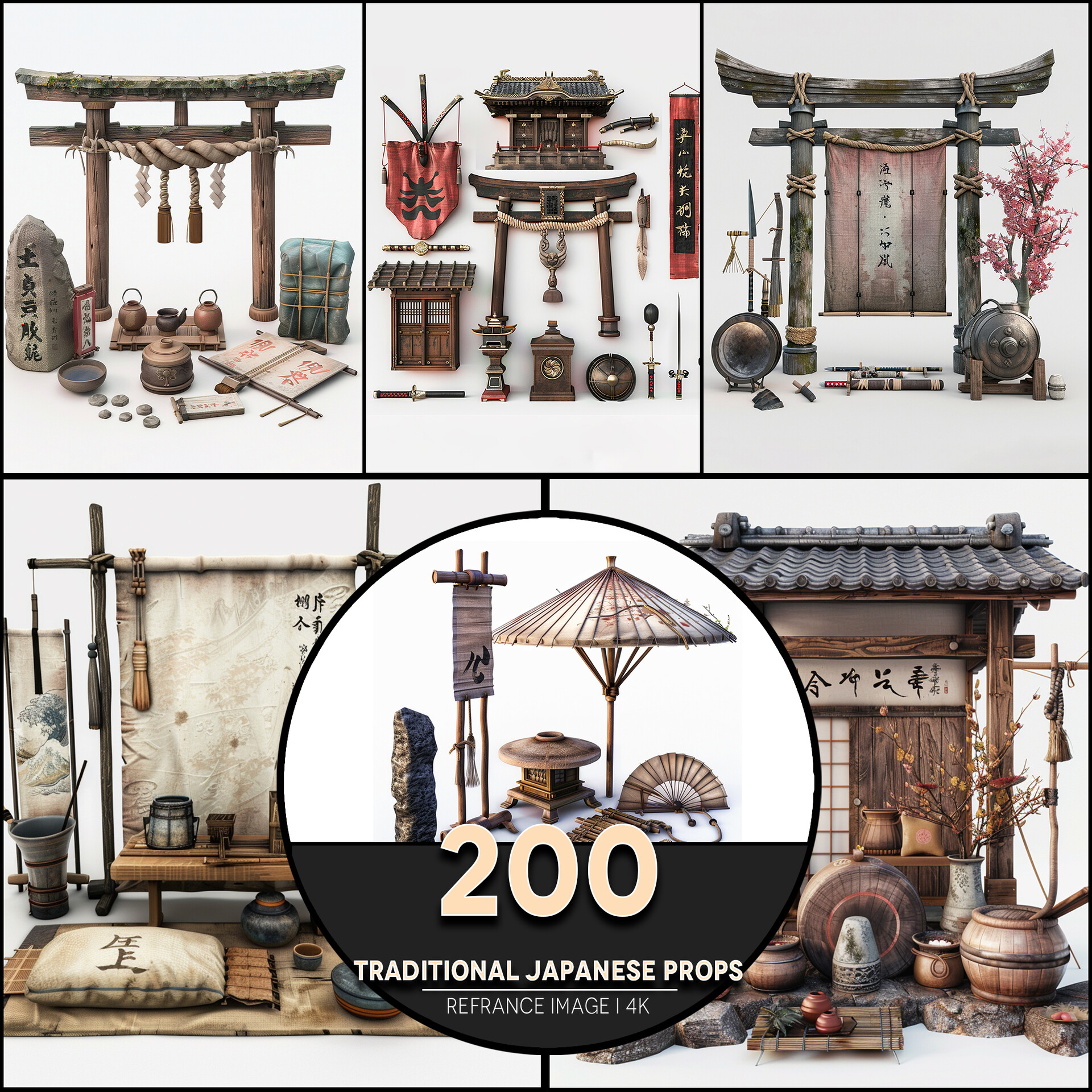 ArtStation - Traditional Japanese Props 4K Reference/Concept Images
