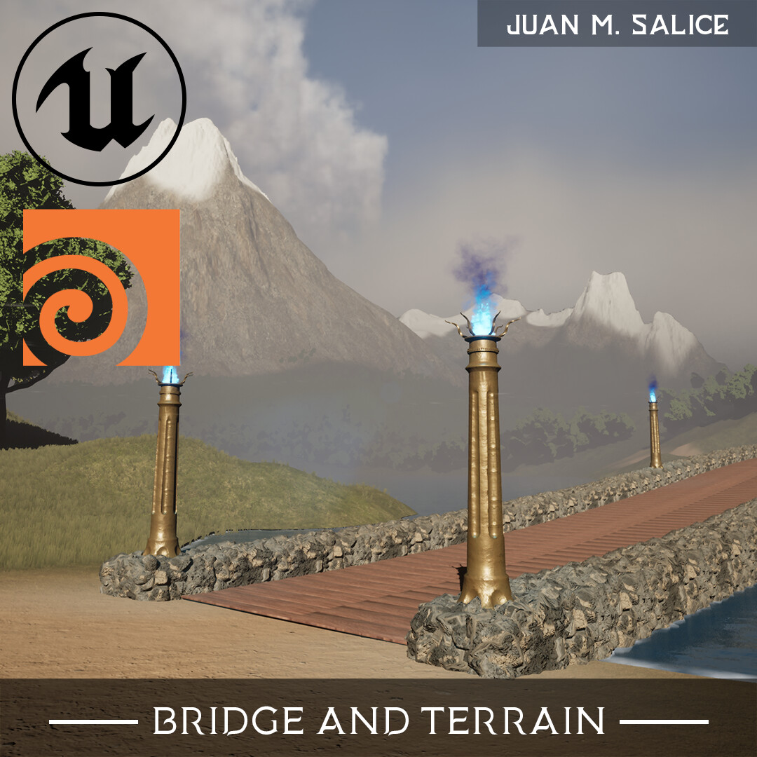 ArtStation - Houdini Bridge and Terrain