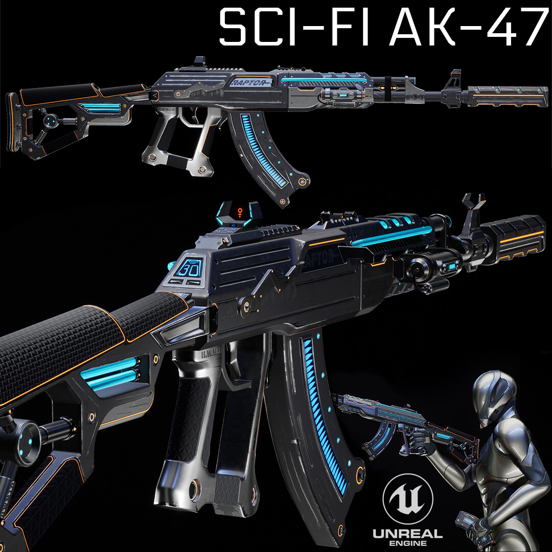 ArtStation - Sci-Fi Assault Rifle AK-47