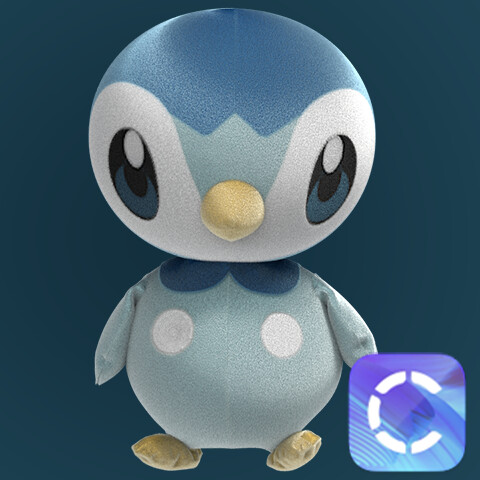 ArtStation - CLO: Gigantic Piplup Plush Into Real Life