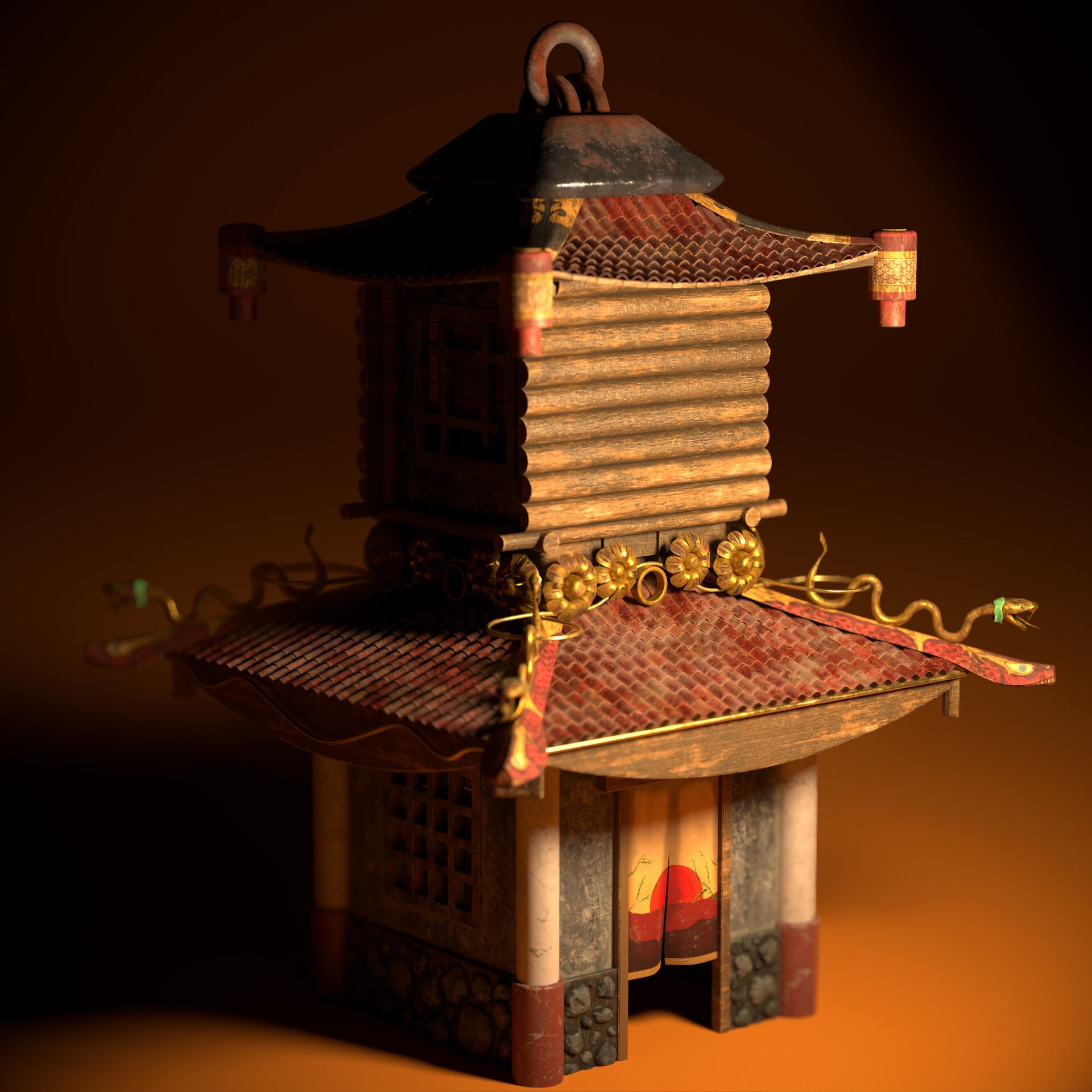 ArtStation - Japanese Hut Miniature