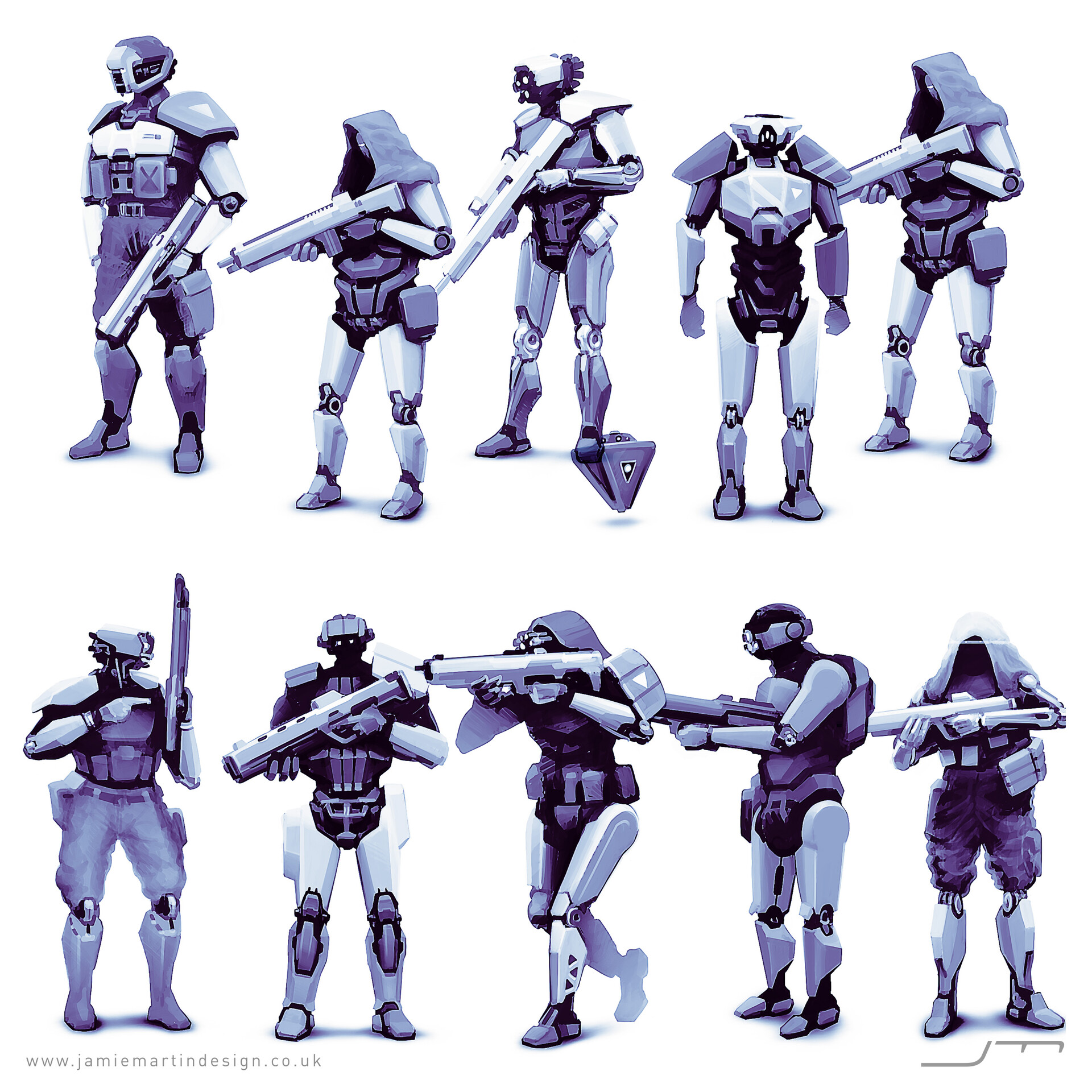 ArtStation - Scifi character doodles - concept art