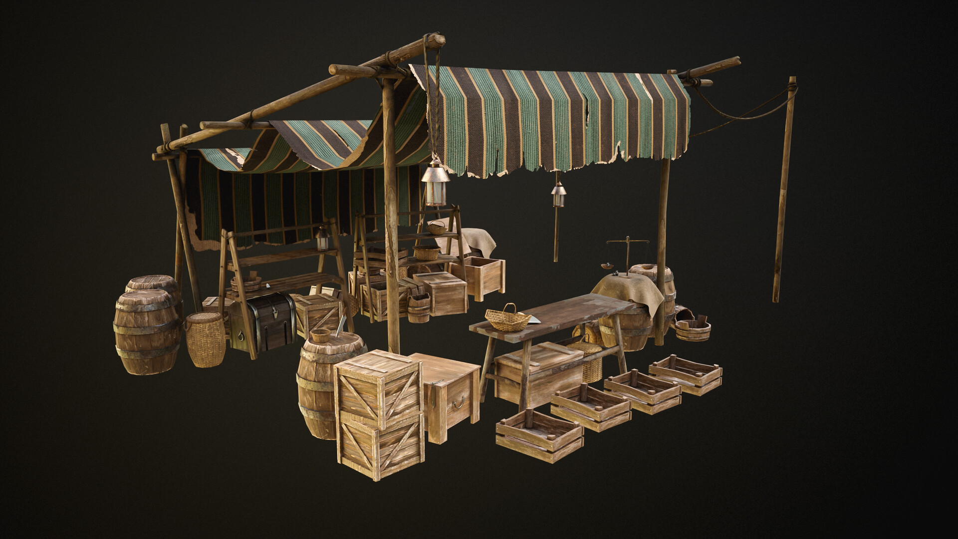 ArtStation - Medieval Stall