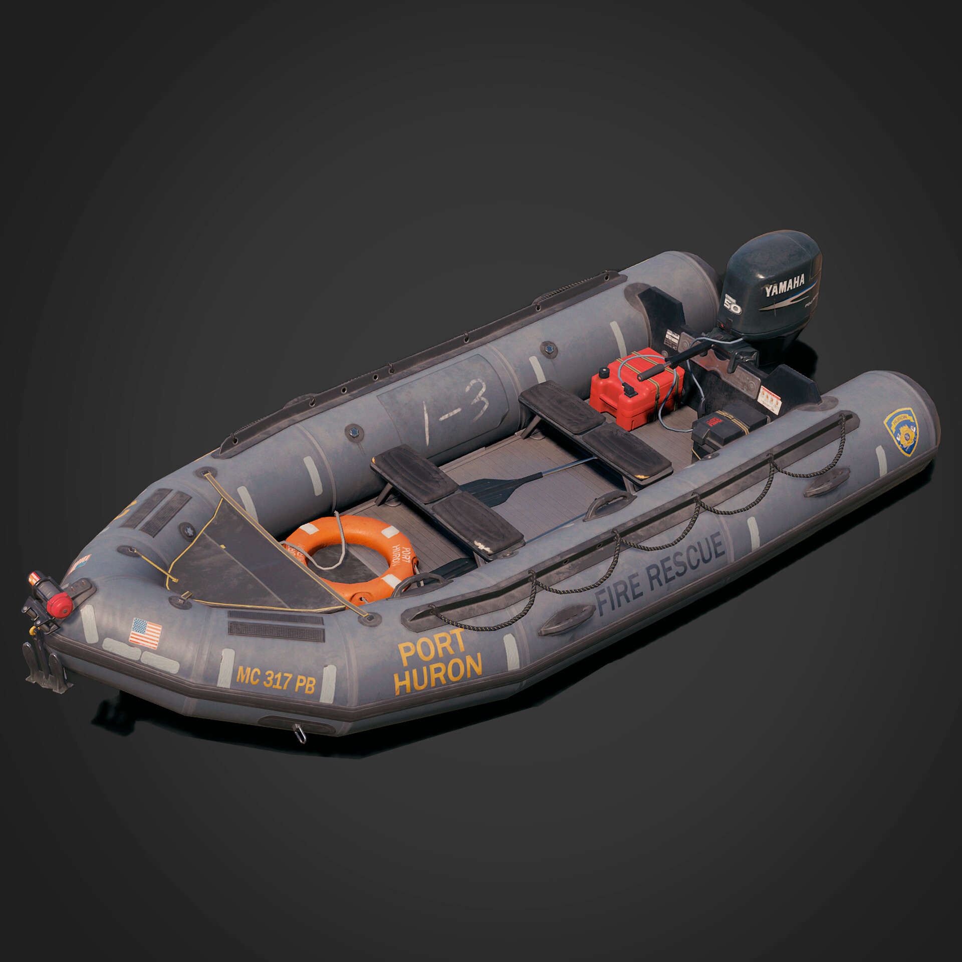 ArtStation - Inflatable boat