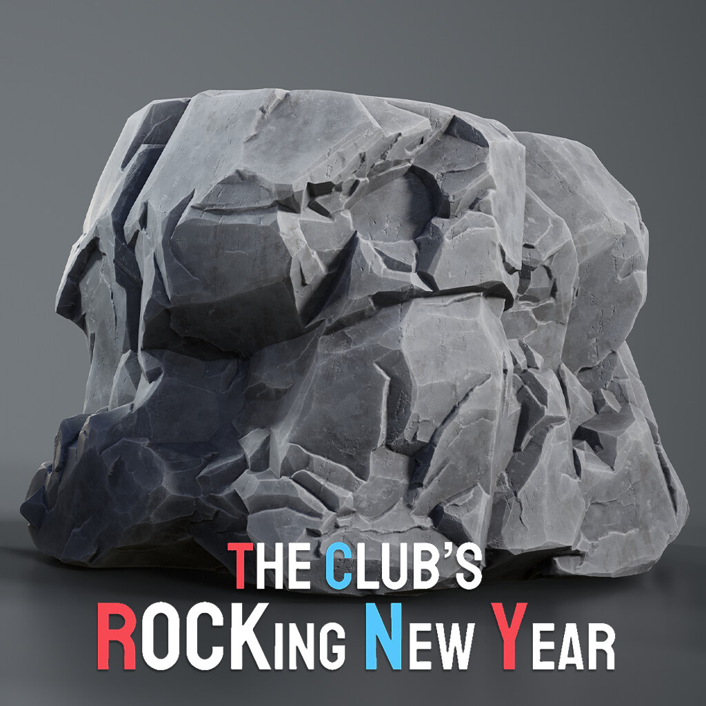 ArtStation - The Rocking Club's New Year- 2024 Stylized Rocks