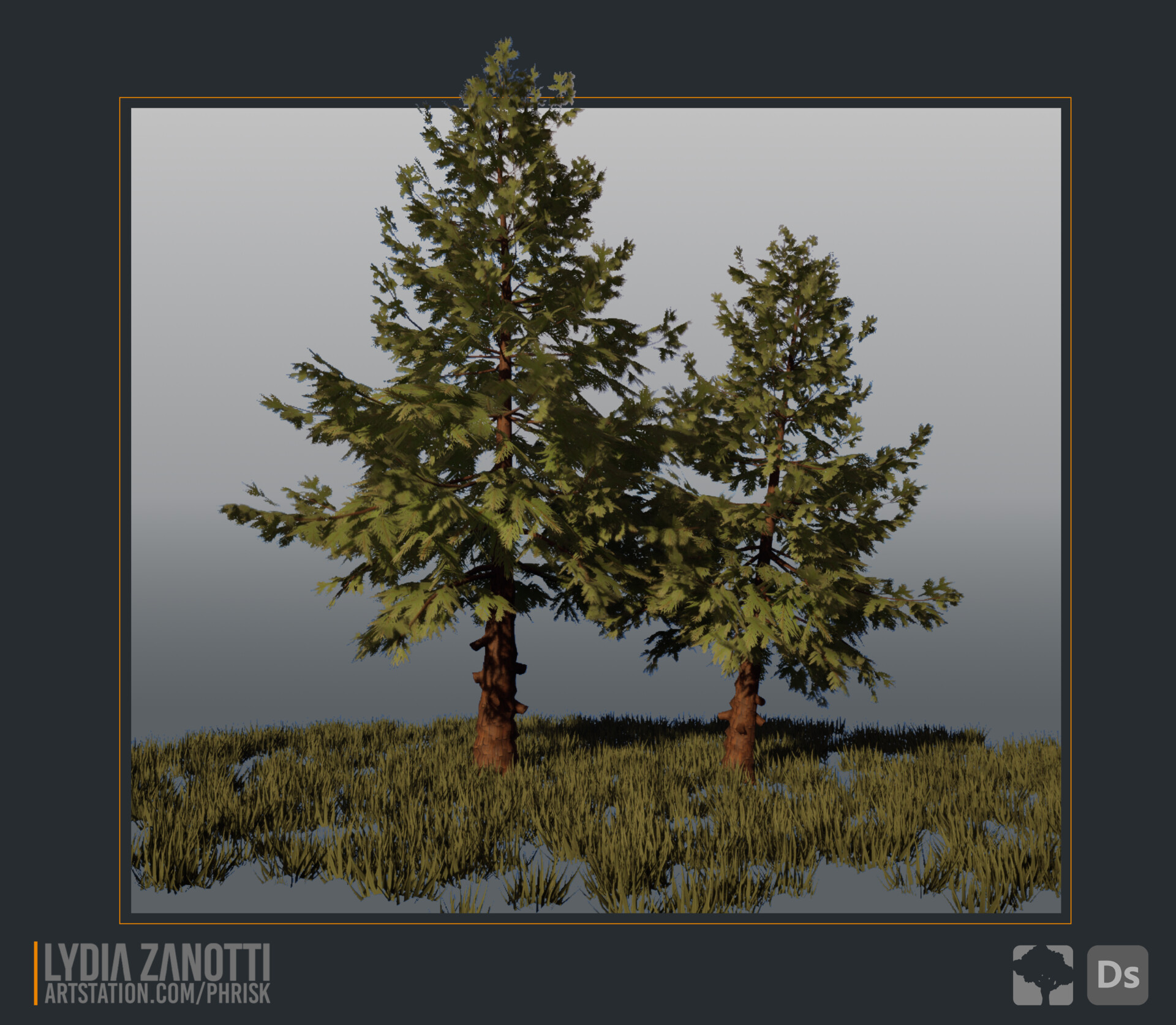ArtStation - Stylized Pine Tree