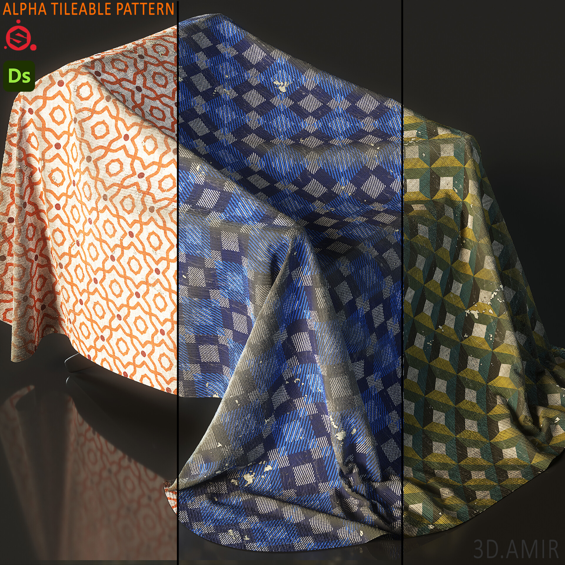 ArtStation - 150 Alpha | Tileable pattern-VOL01 / PNG & JPG / SBSAR ...