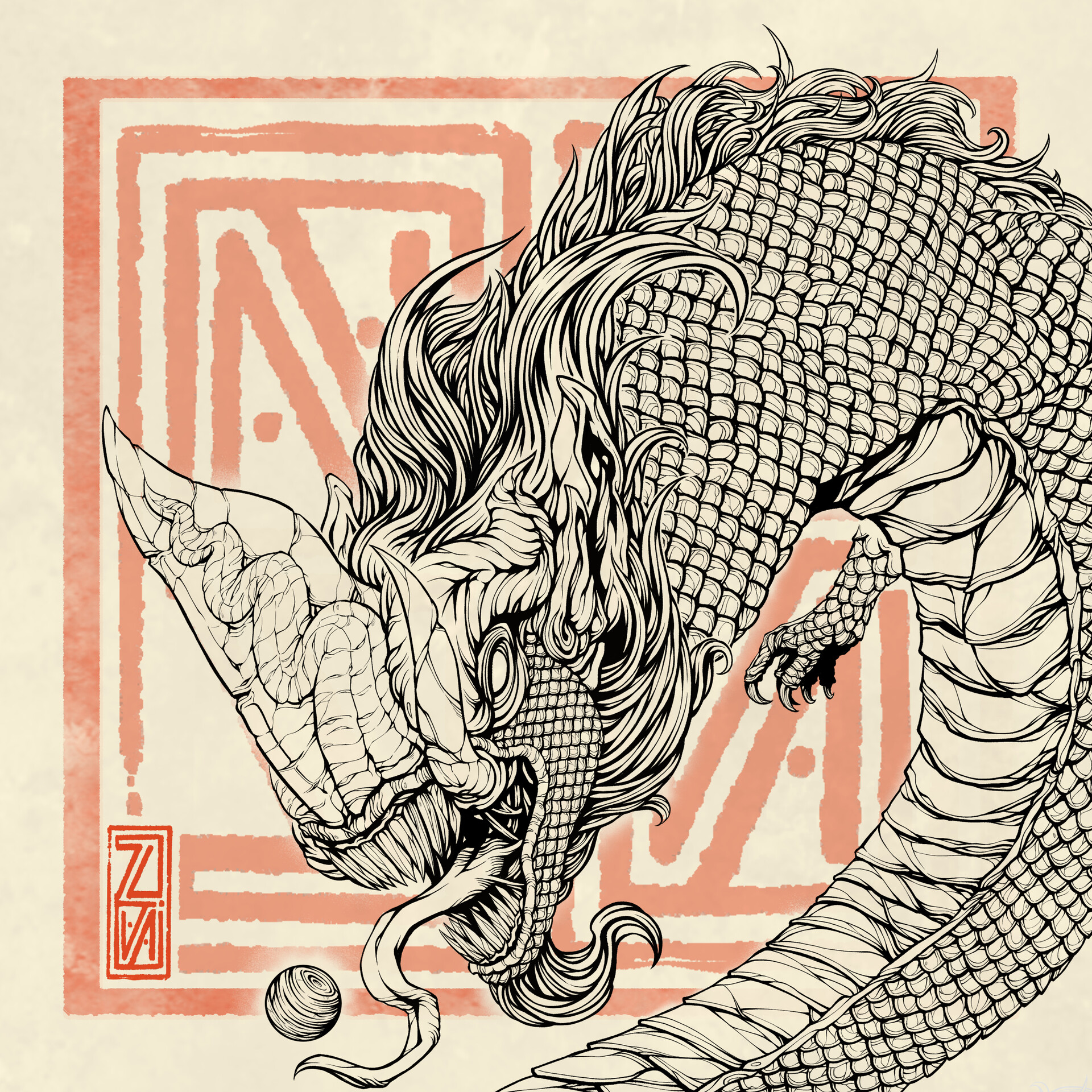 ArtStation - Rồng Thời Lý - Vietnamese Ly Dynasty Dragon