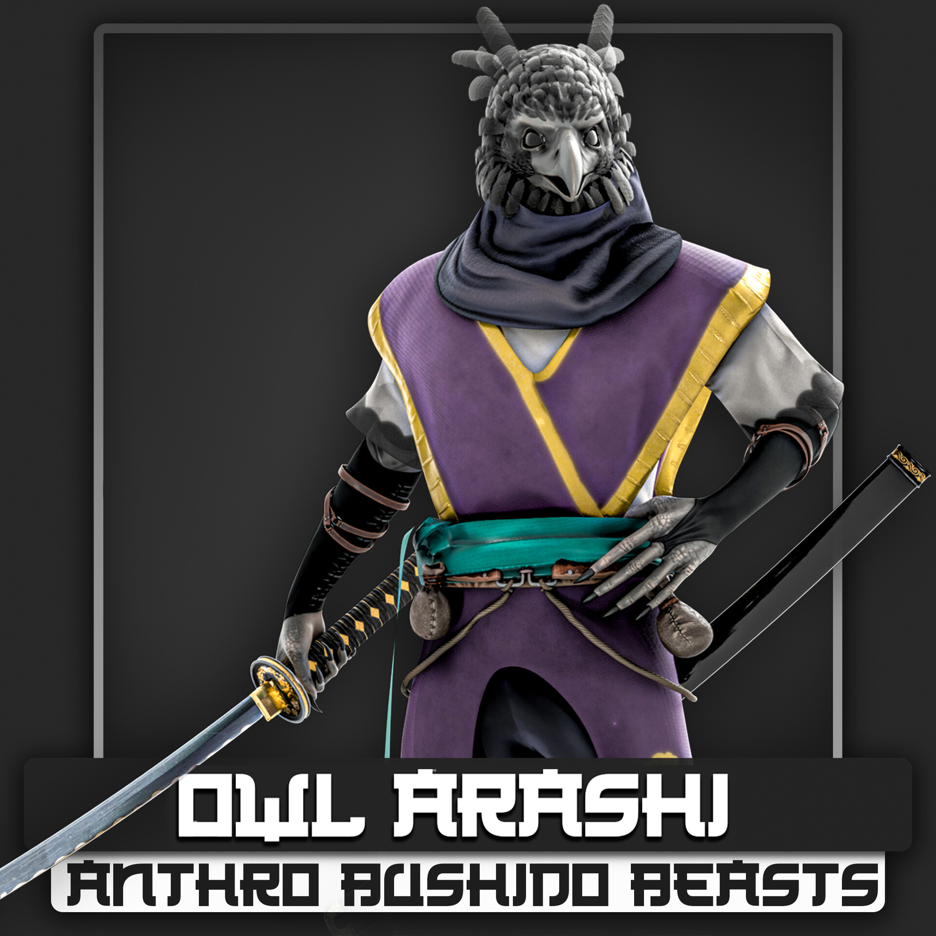 Existence - Owl Arashi - Anthro Bushido Beasts - Animation Katana ...