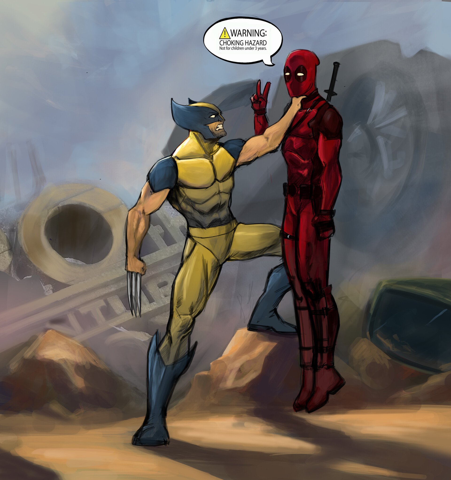 ArtStation - Deadpool x Wolverine