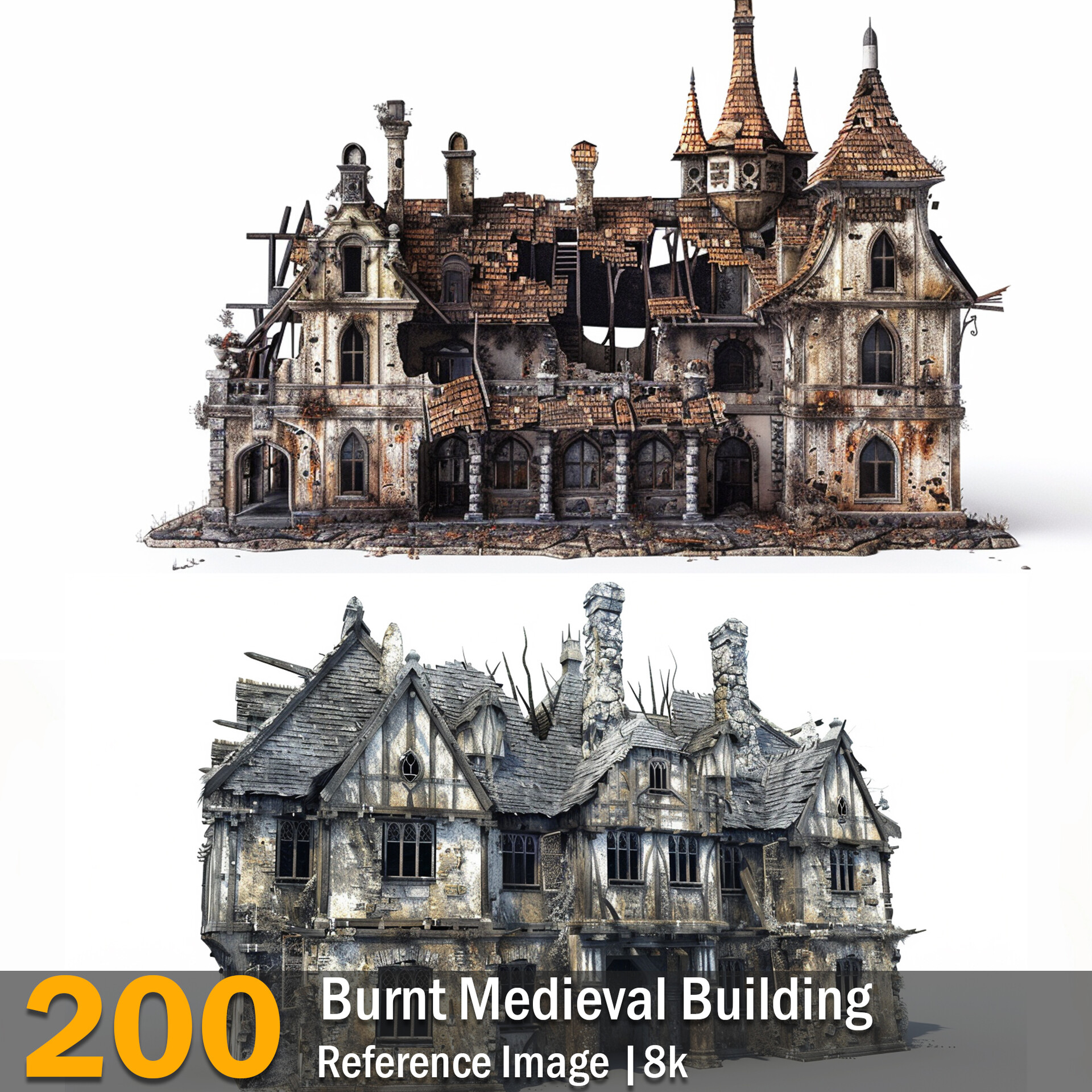 ArtStation - Burnt Medieval Building | Reference Images | 8K