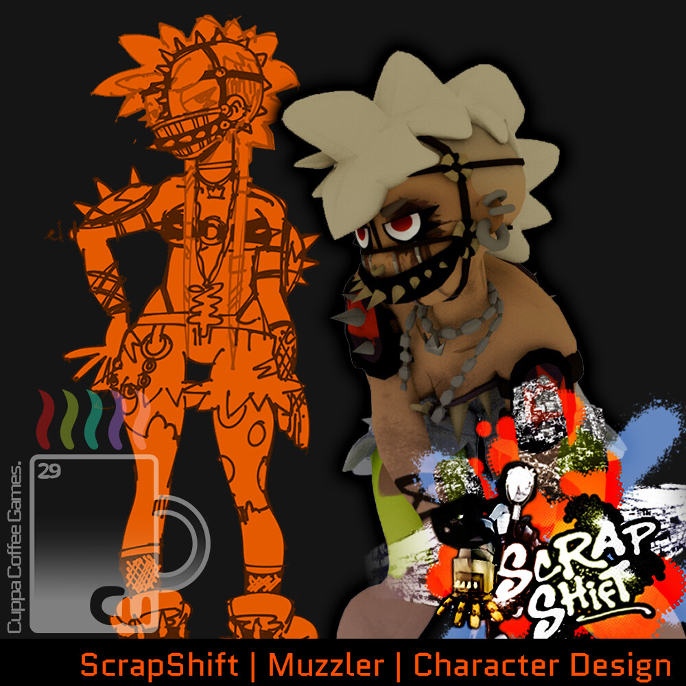ArtStation - ScrapShift | Muzzler Grunt | Character Design