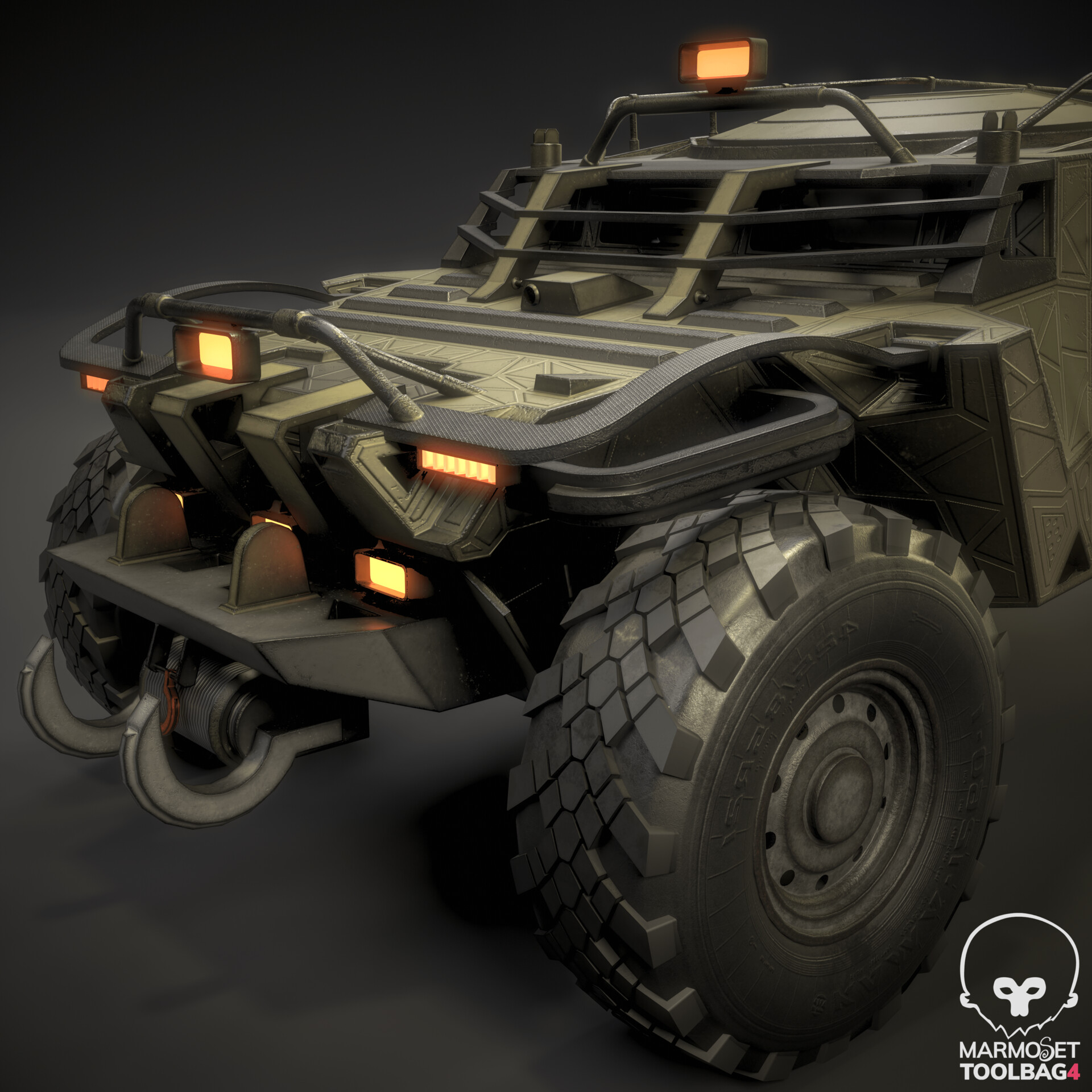 ArtStation - NOMAD 355 BRM Military Concept Vehicle Low-Poly