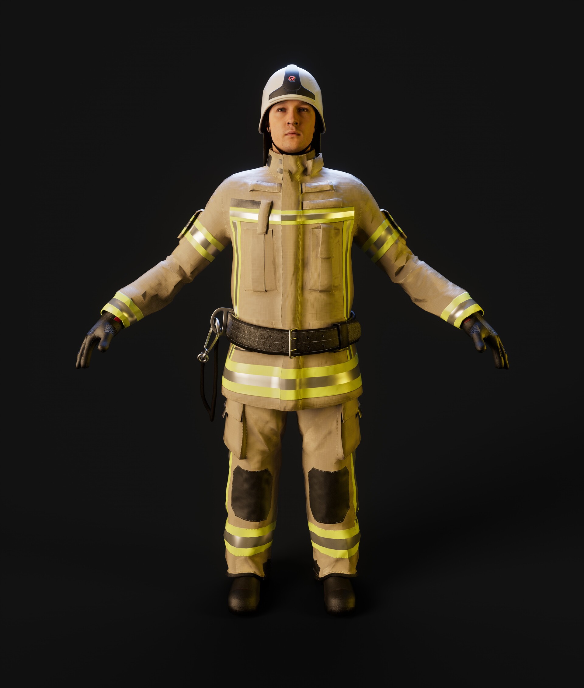 ArtStation - Fireman - 3D Character Design
