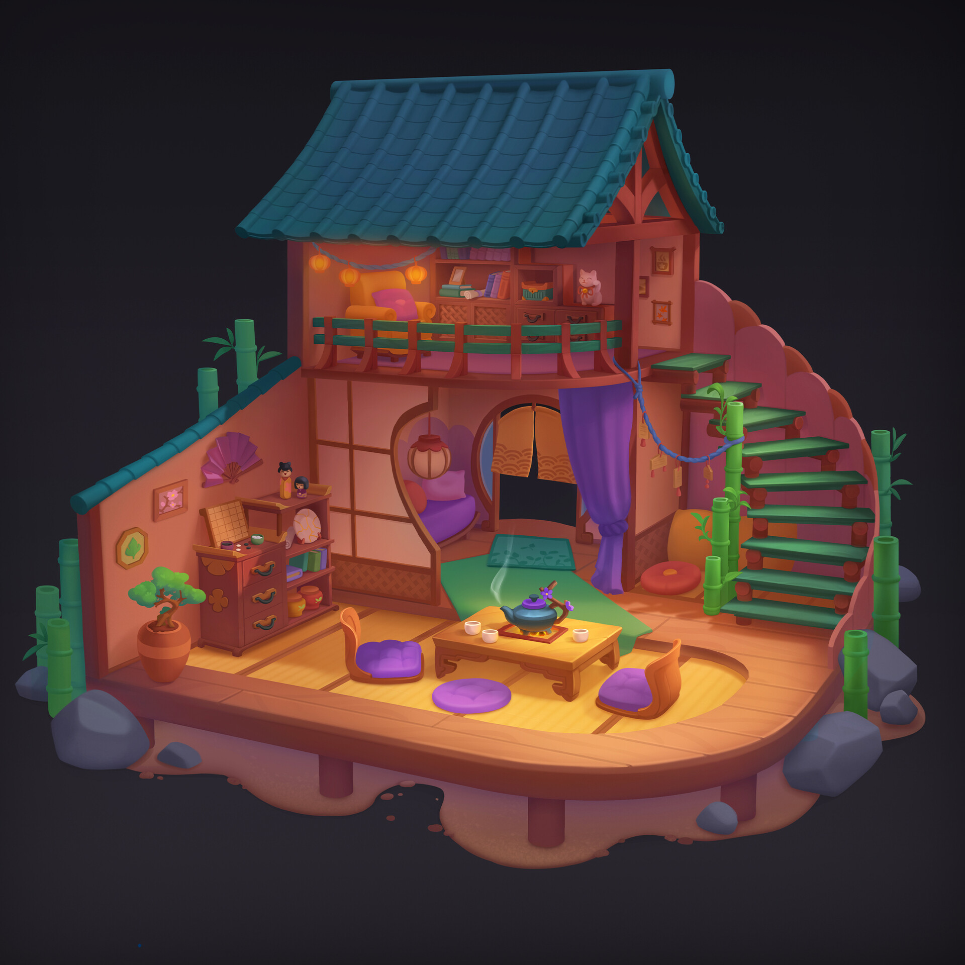 ArtStation - Japanese tea house