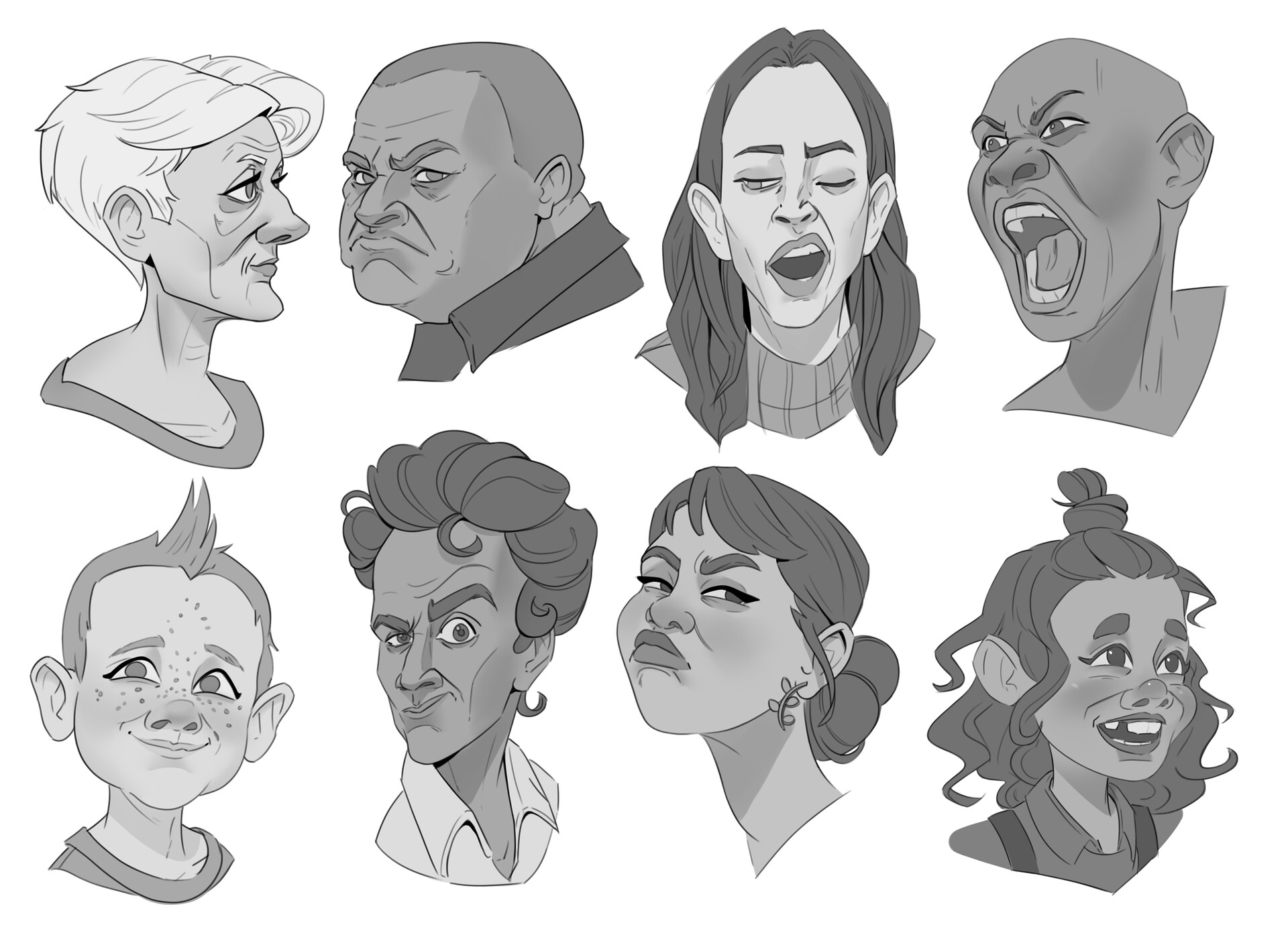ArtStation - Stylized Faces Practice