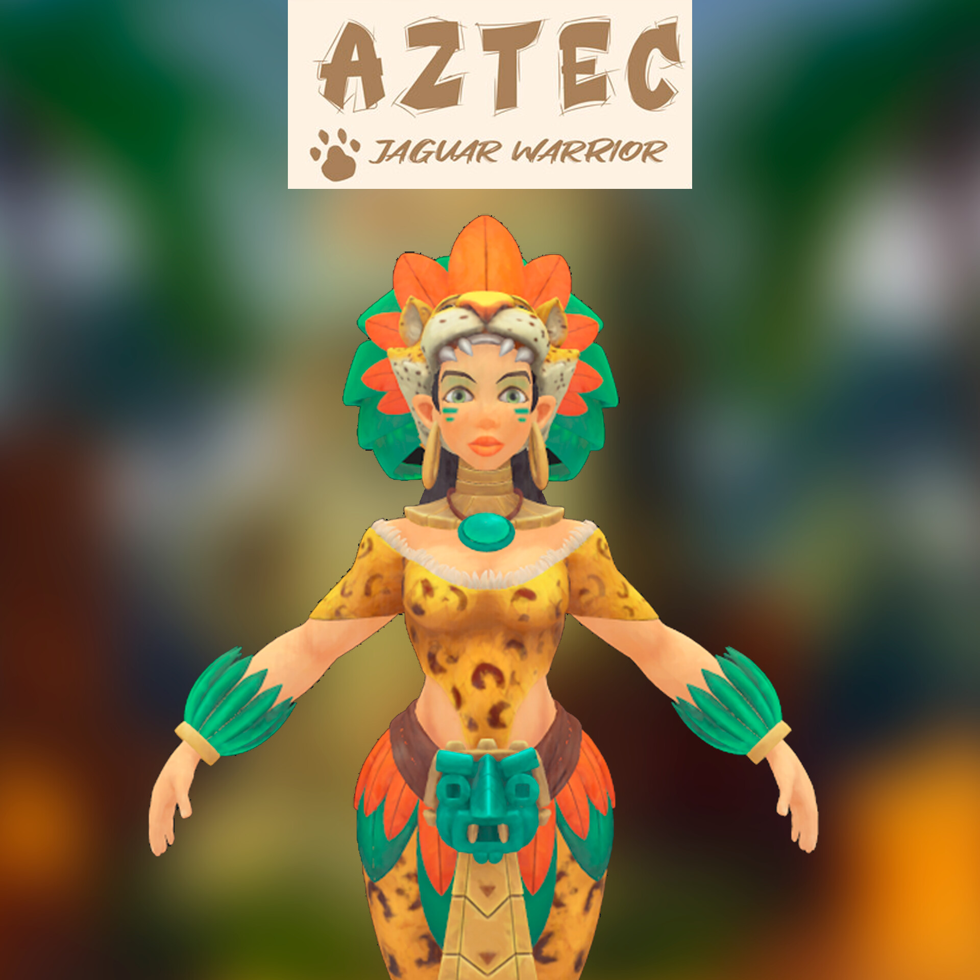 ArtStation - Aztec Jaguar warrior