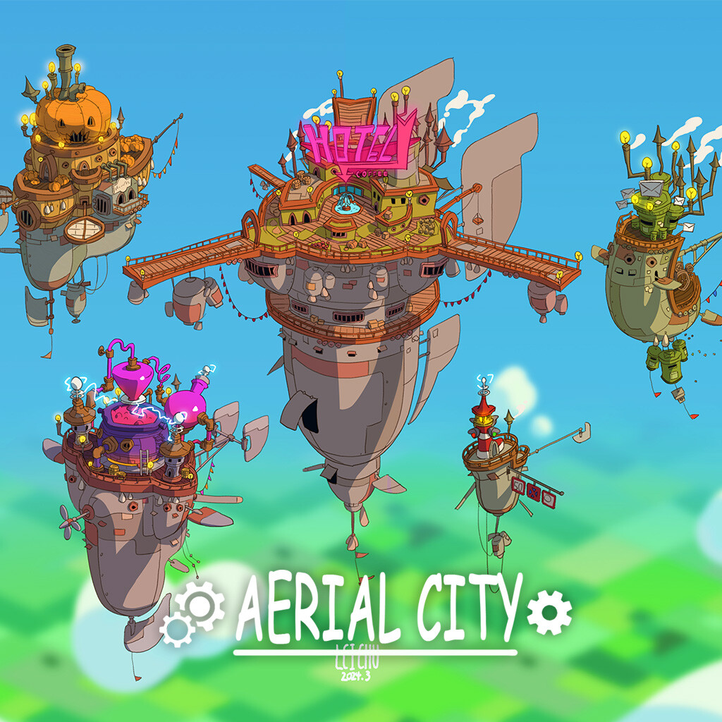 ArtStation - aerial city