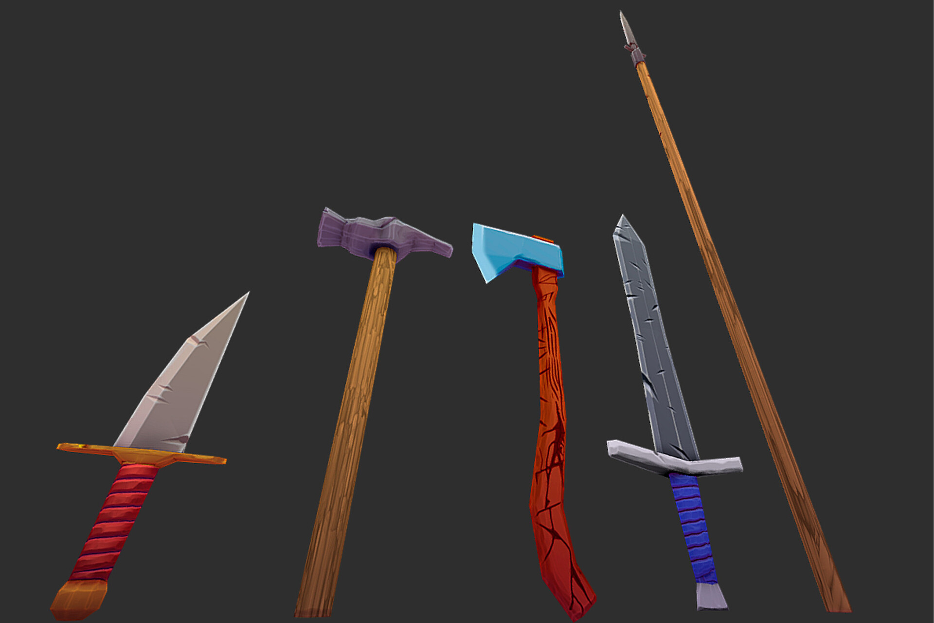 ArtStation - Stylized Medieval 3D Weapon pack