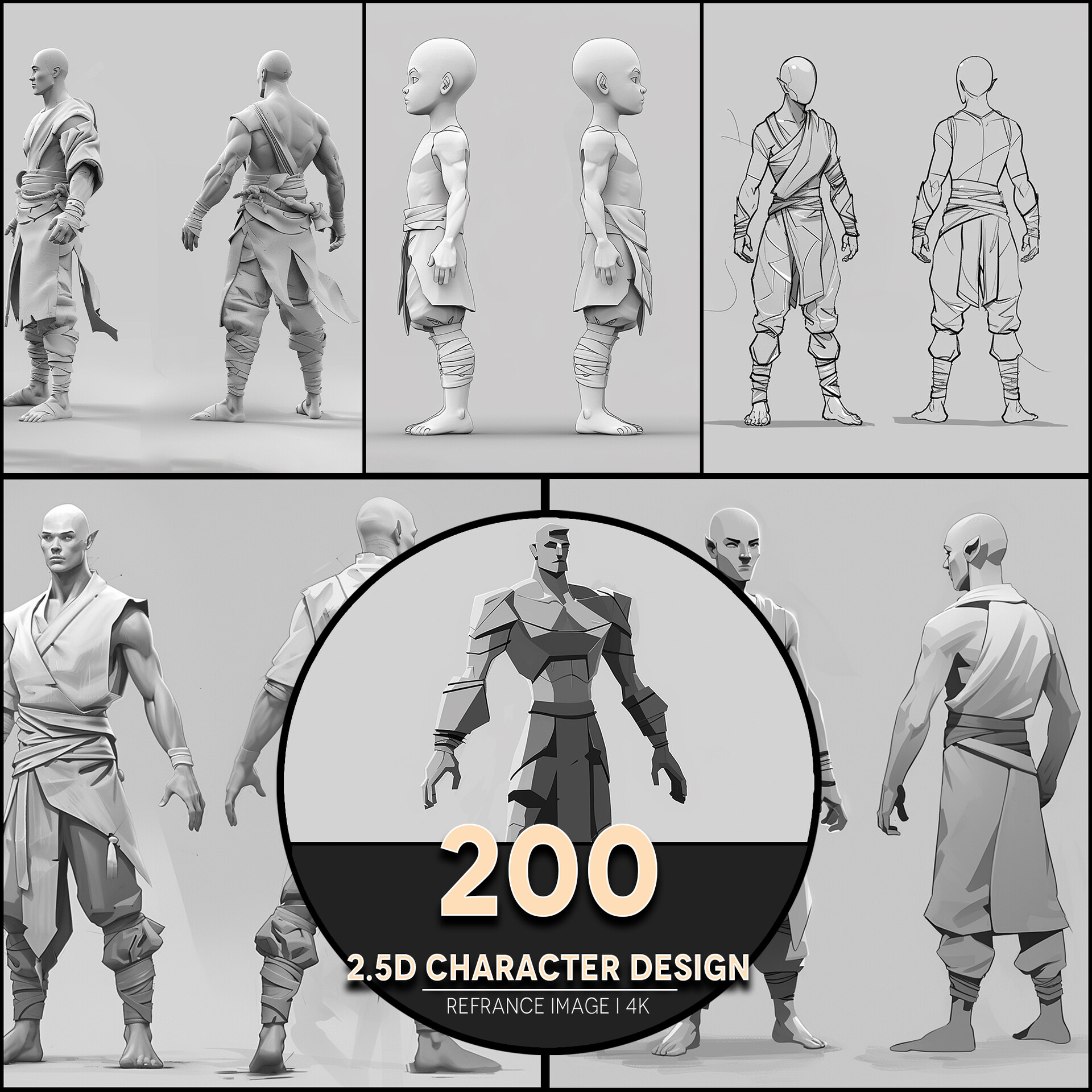 ArtStation - 2.5D Character Design 4K Reference/Concept Images