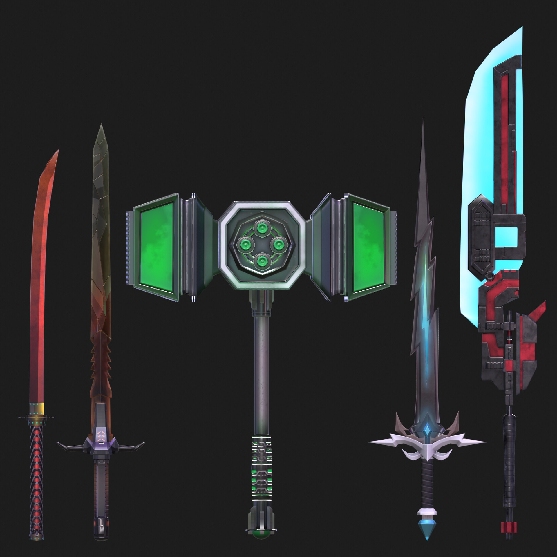 ArtStation - Swords sci-fi