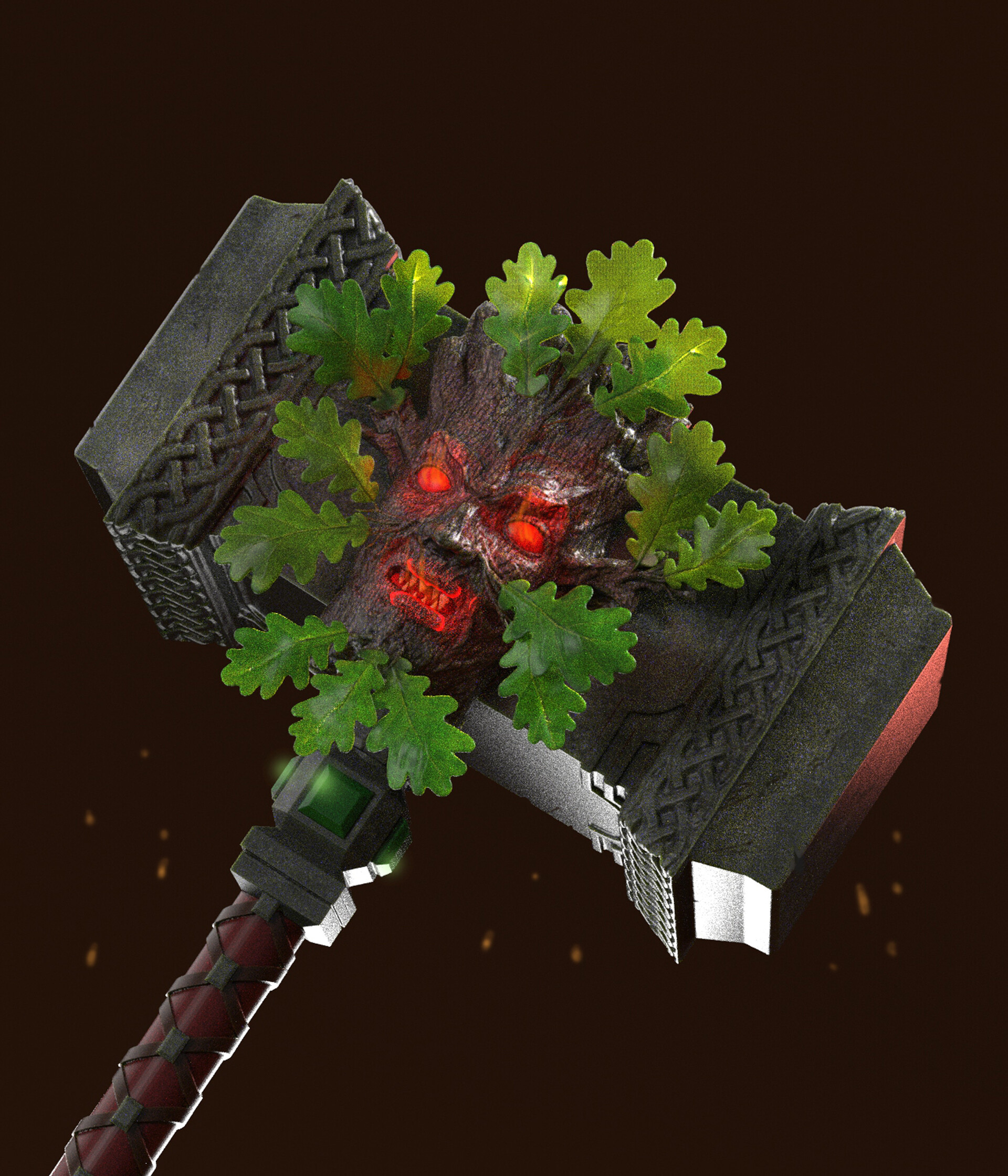 ArtStation - 3 D model Dwarven Hammer