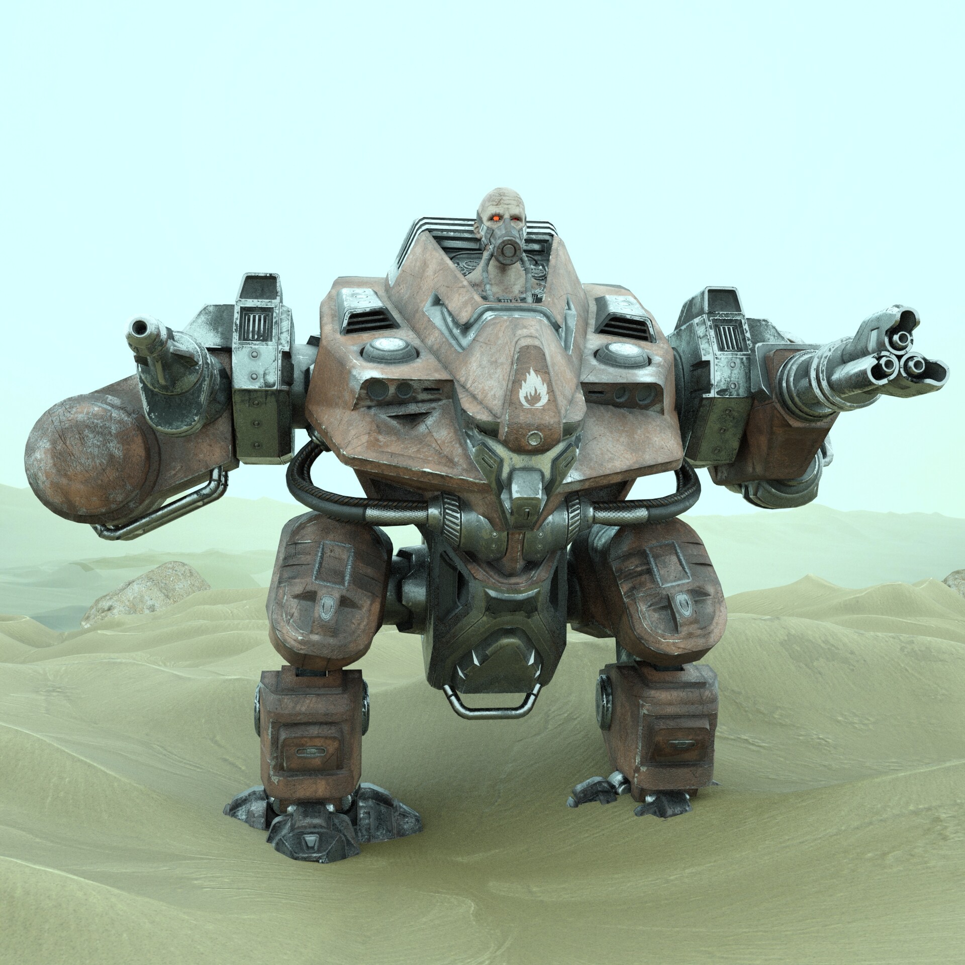 ArtStation - Desert Assault Mech