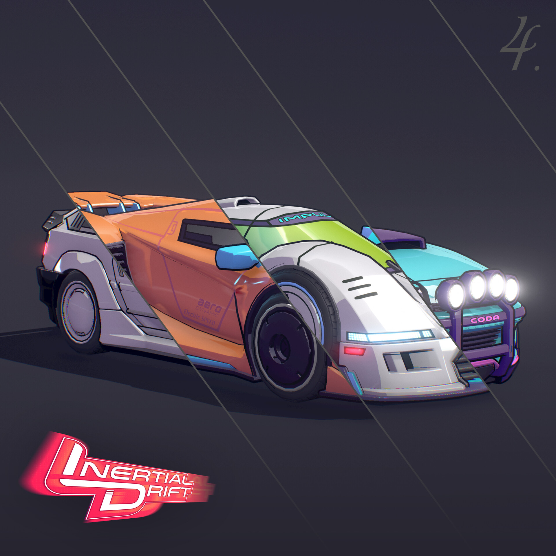 ArtStation - Inertial Drift Car Designs and Models. Set 04.