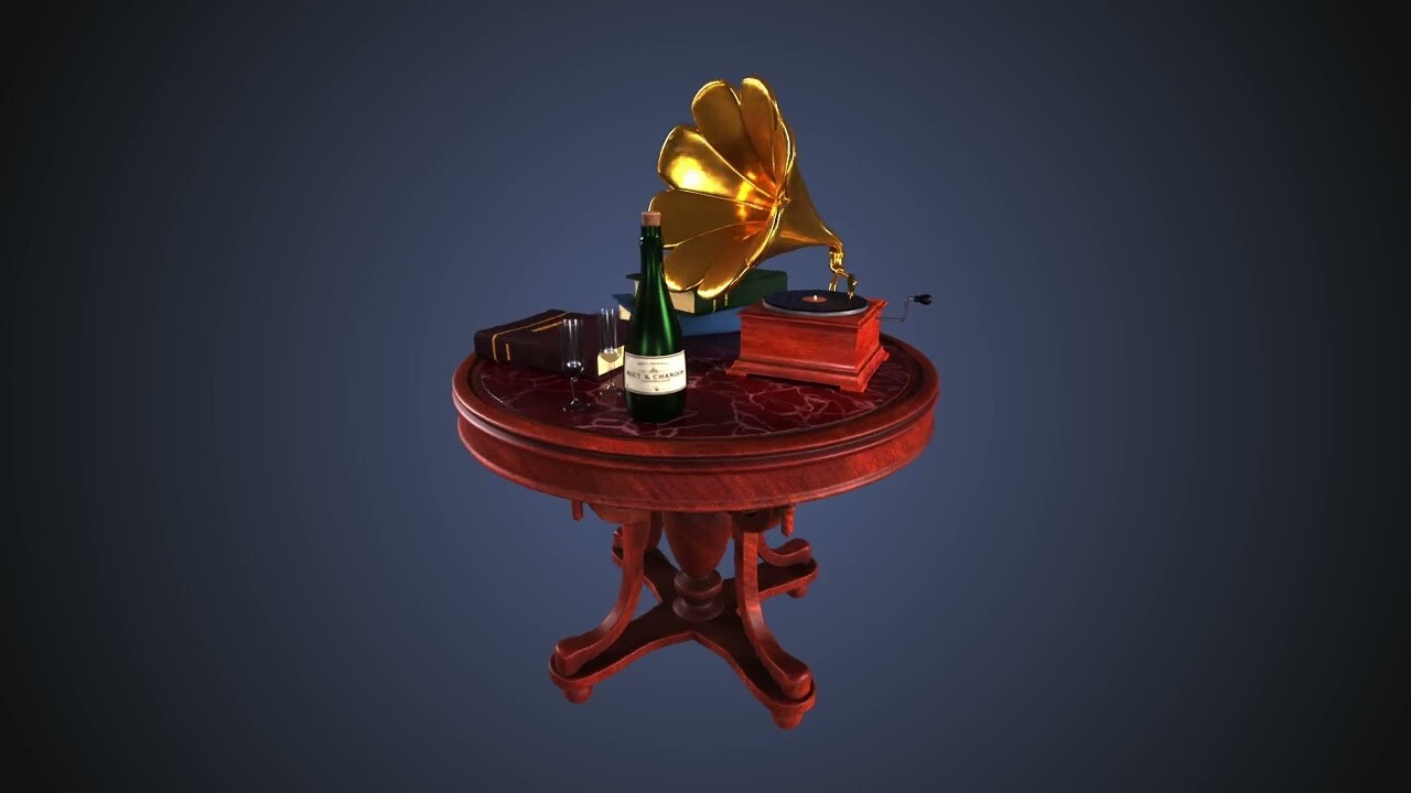 ArtStation - Small table in the 20th century