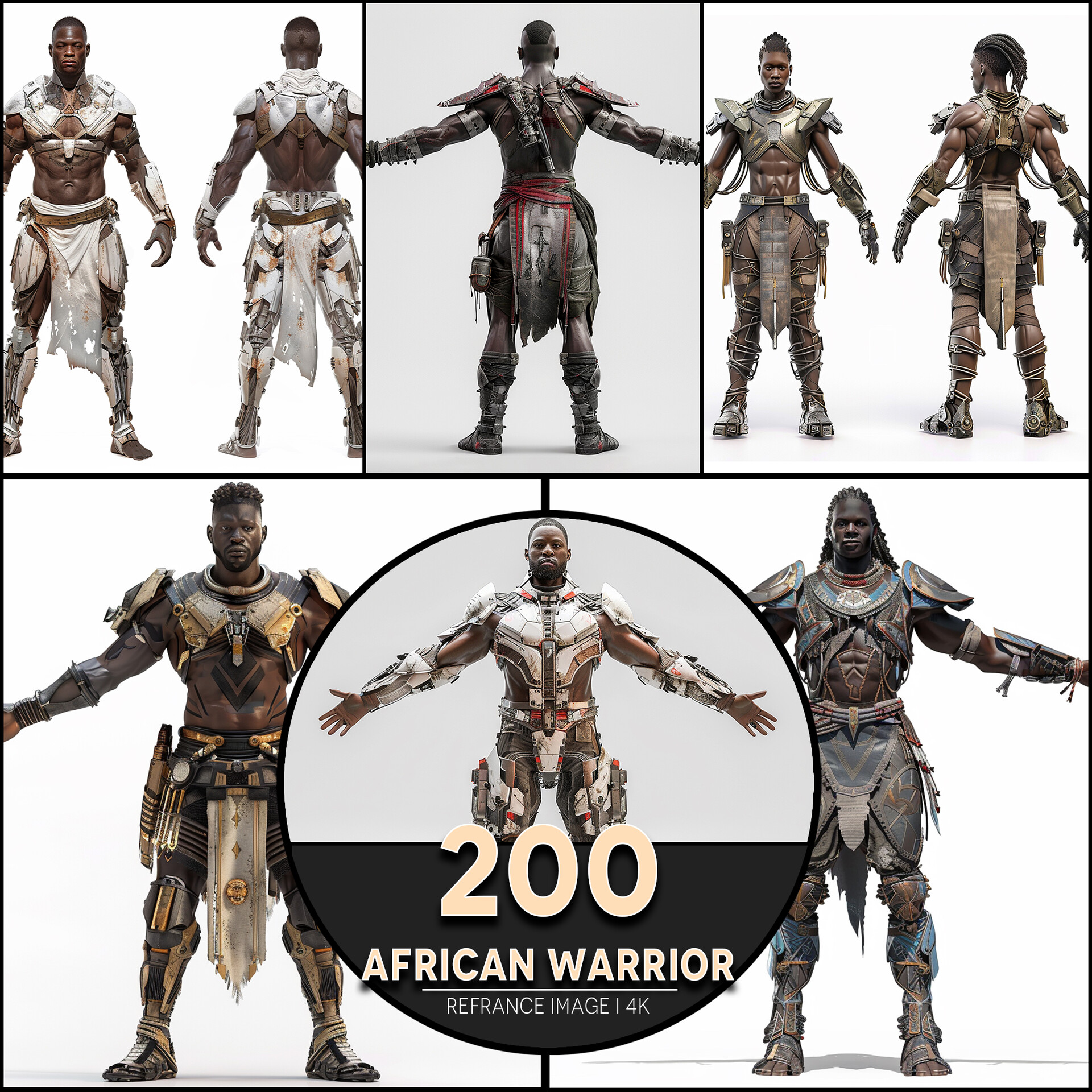 ArtStation - African Warrior 4K Reference/Concept Images