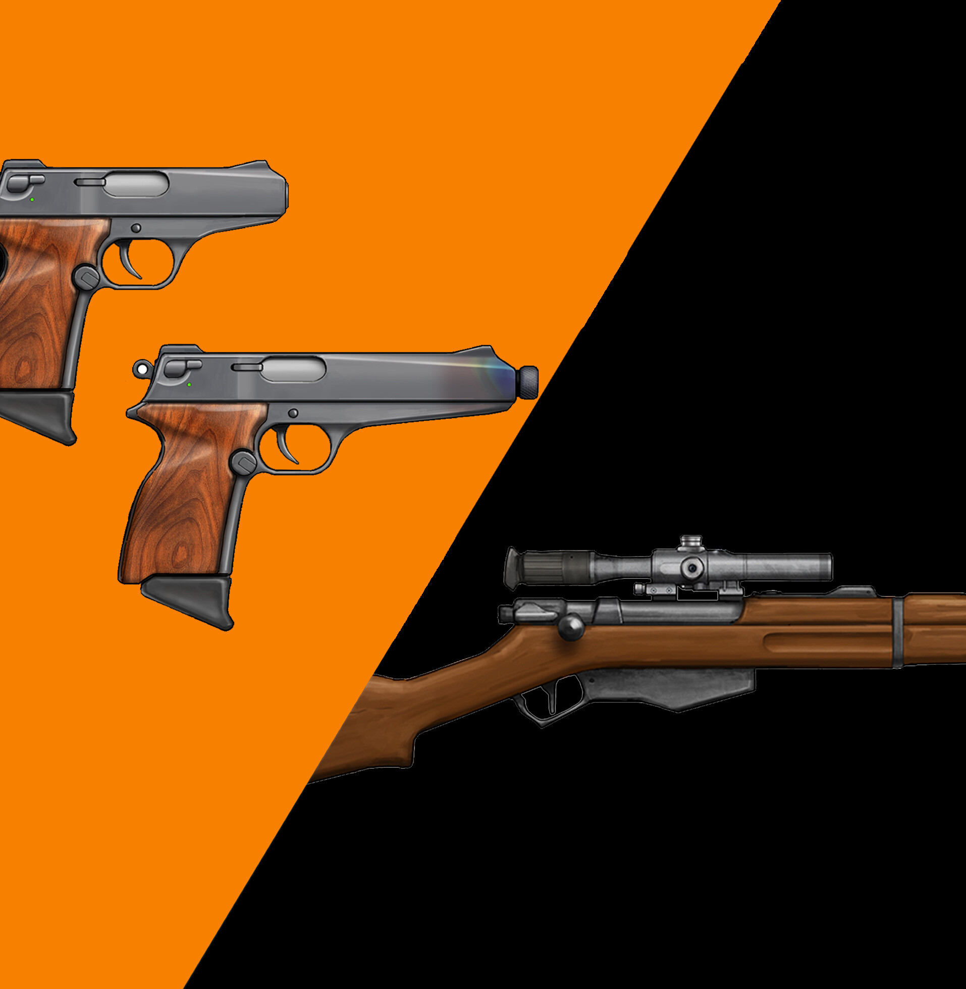 ArtStation - pistol & bolt action rifle . practice