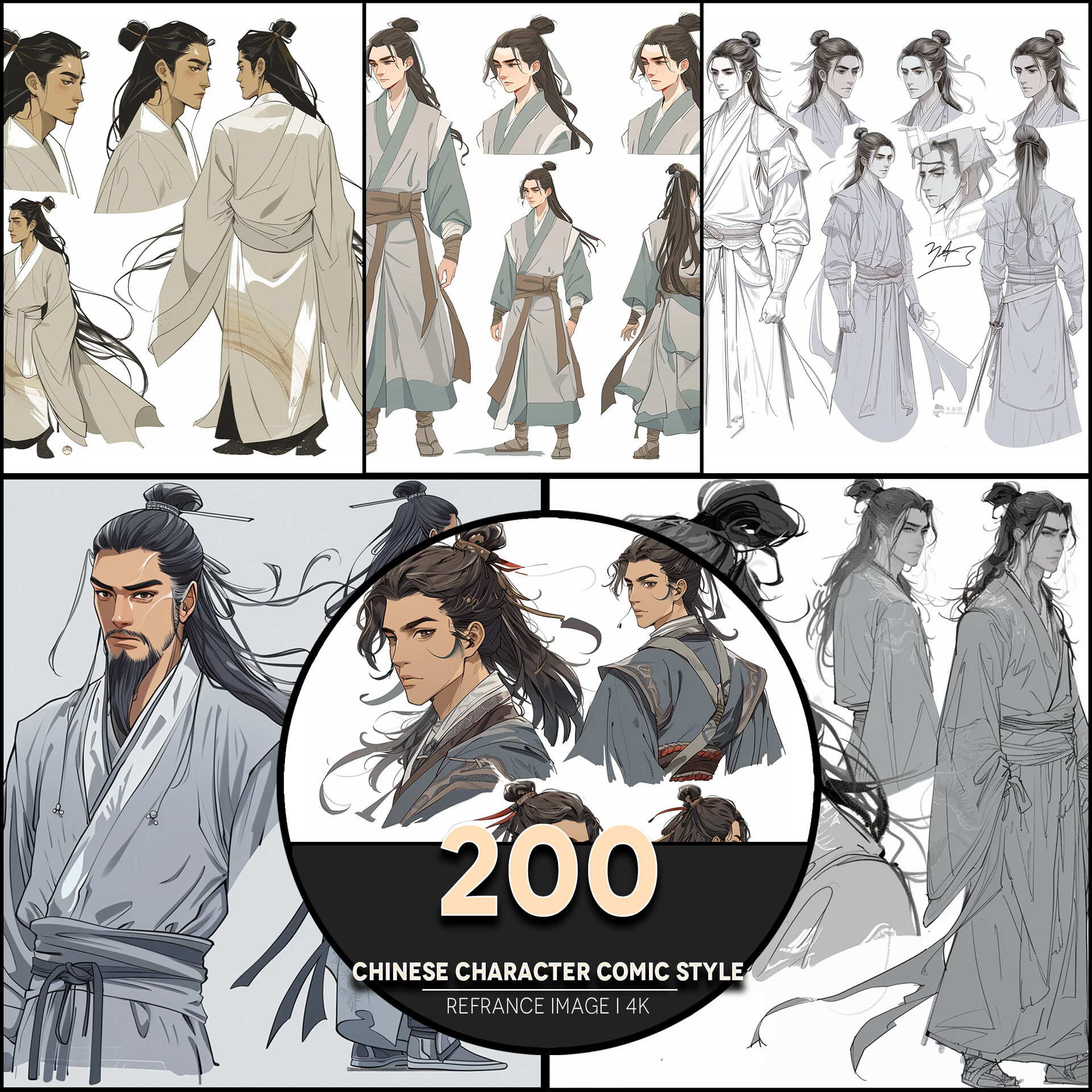 ArtStation - Chinese Character Comic Style 4K Reference/Concept Images