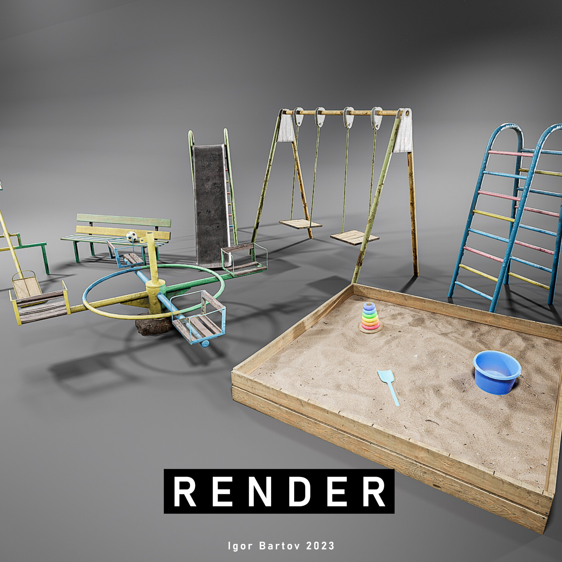 ArtStation - Post-Soviet Asset Pack 01: Playground | Asset Pack UE5