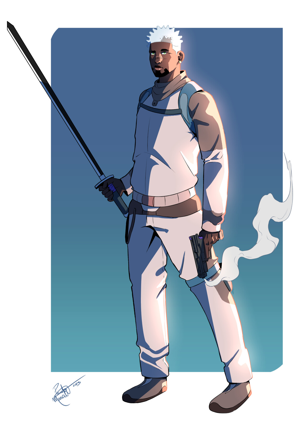 ArtStation - character concept - mercenary akili akono