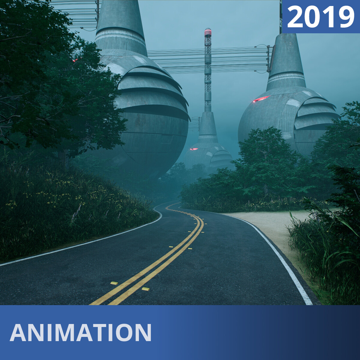 ArtStation - the Electric State – Towers. Animation fly-through