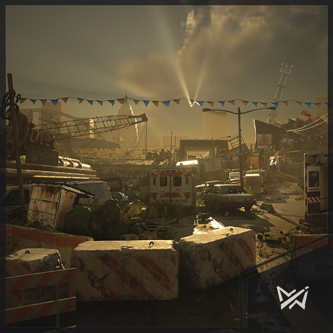 ArtStation - Post-apocalypse. Dead city | Gamedev Bootcamp | Isaev Workshop